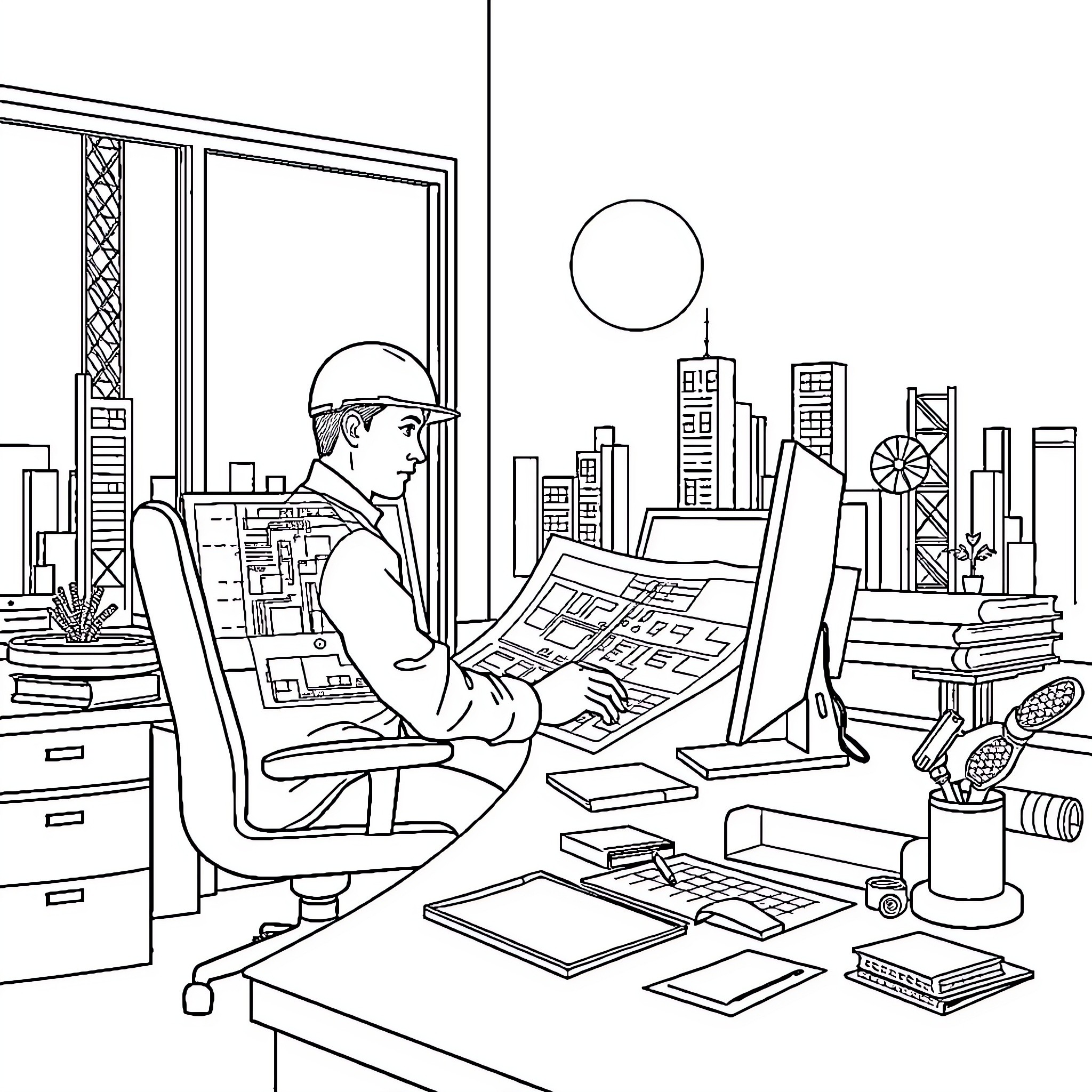 28 Best Engineer Coloring Pages (Free Printable PDFs)