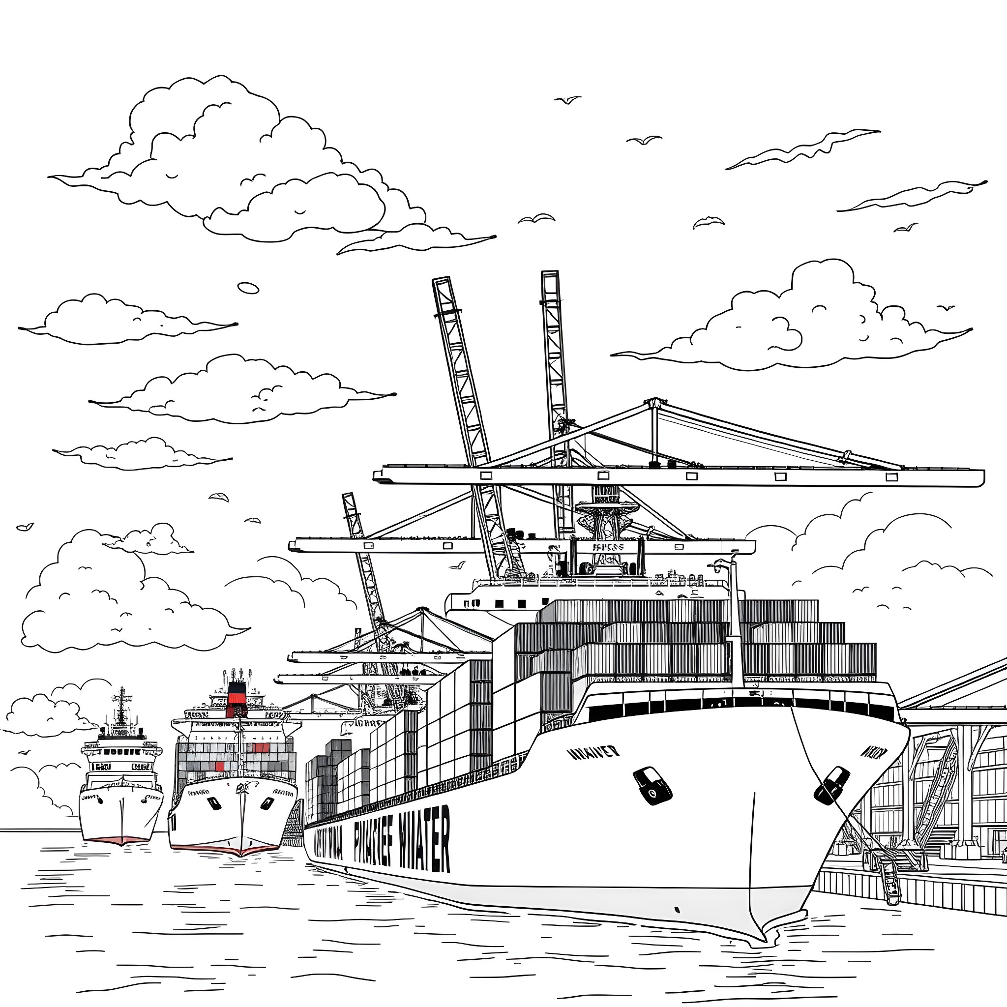 3 Best Sea Port Coloring Pages (Free Printable PDFs)