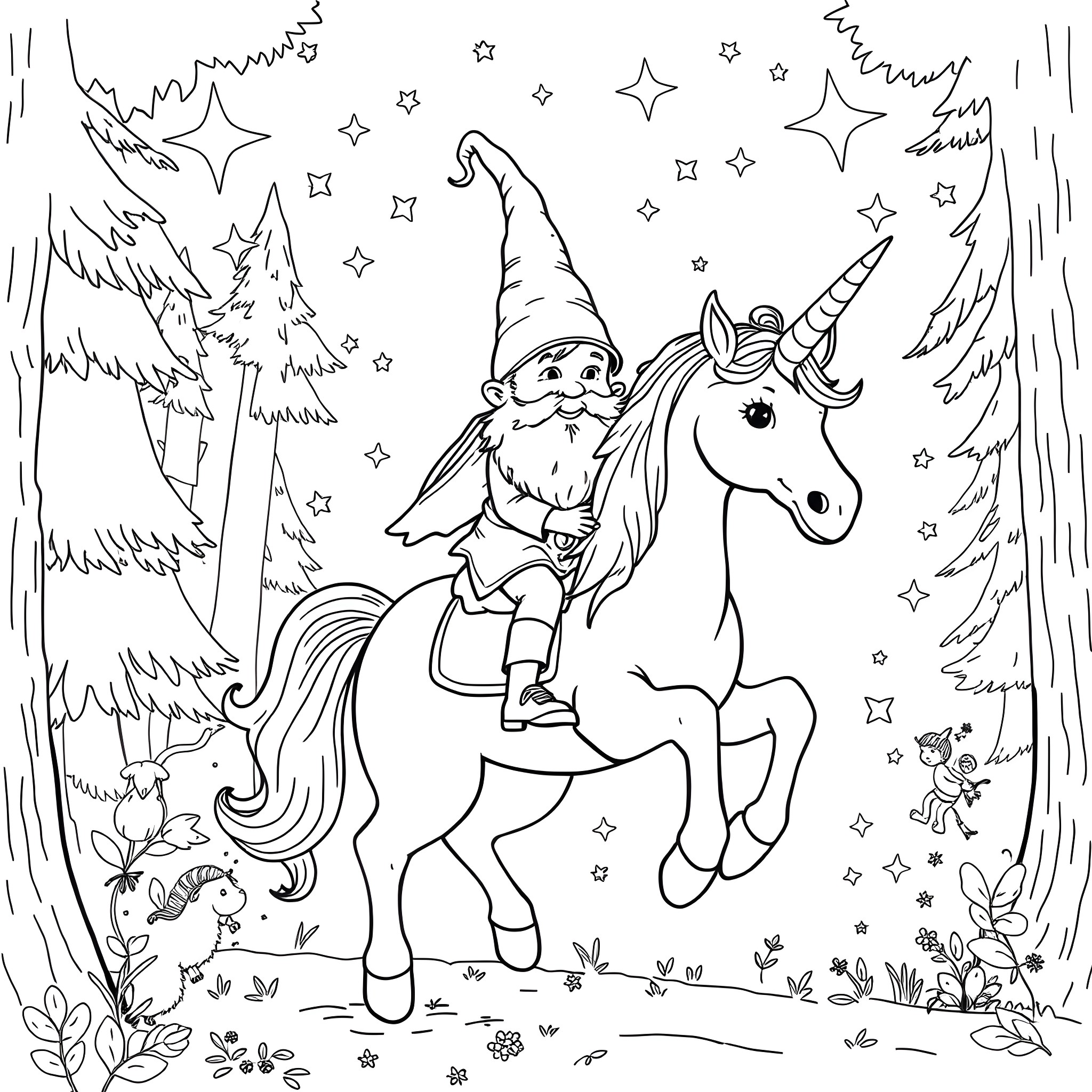 135 Best Gnome Coloring Pages (Free Printable PDFs)