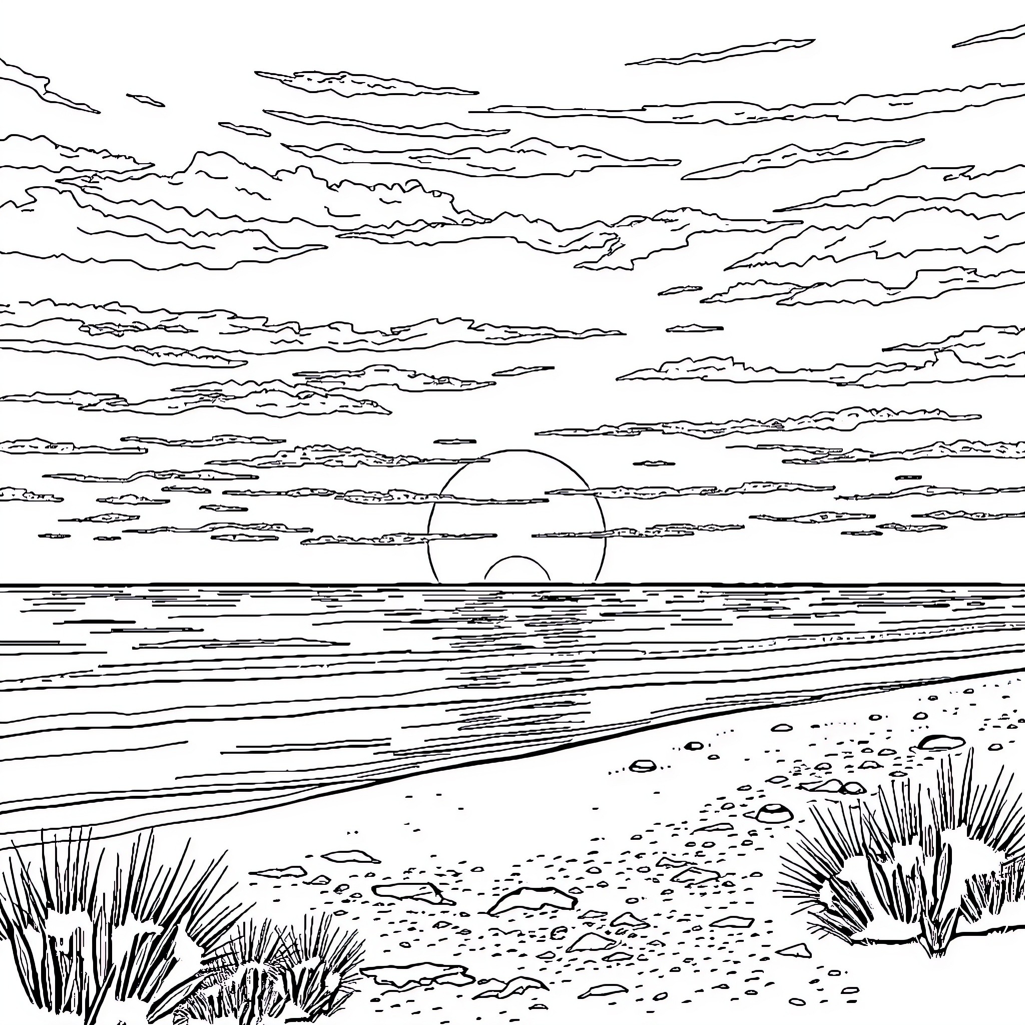 118 Best Sunset Coloring Pages (Free Printable PDFs)