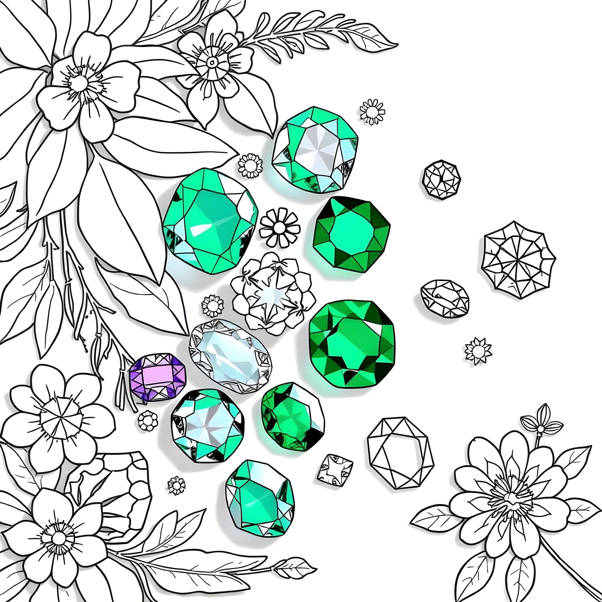 Best Gemstone Coloring Pages (Free Printable PDF)