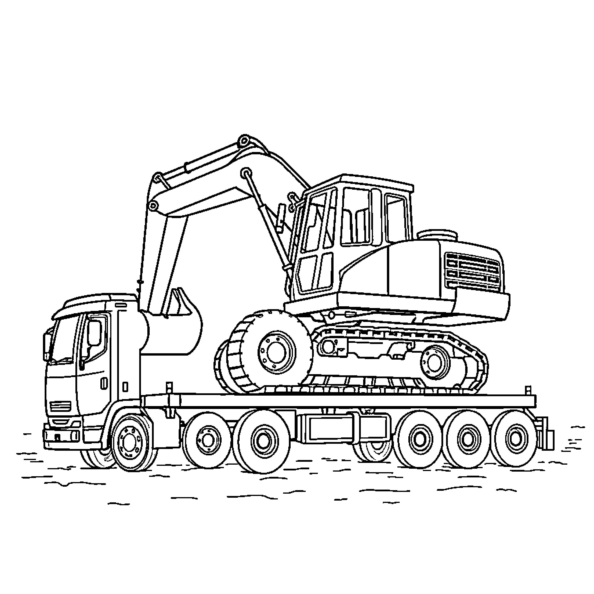 Best Digger Coloring Pages (Free Printable PDF)