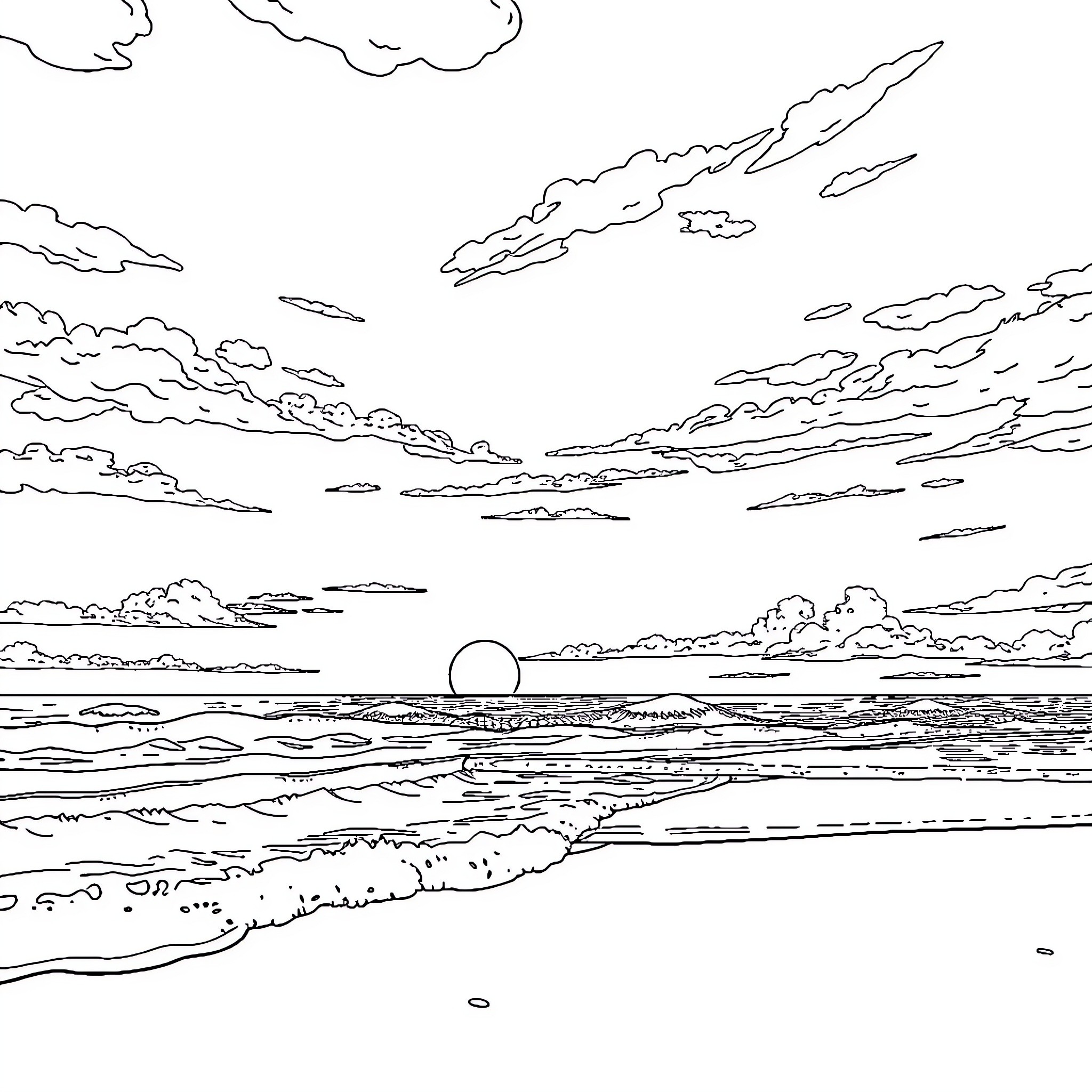 118 Best Sunset Coloring Pages (Free Printable PDFs)