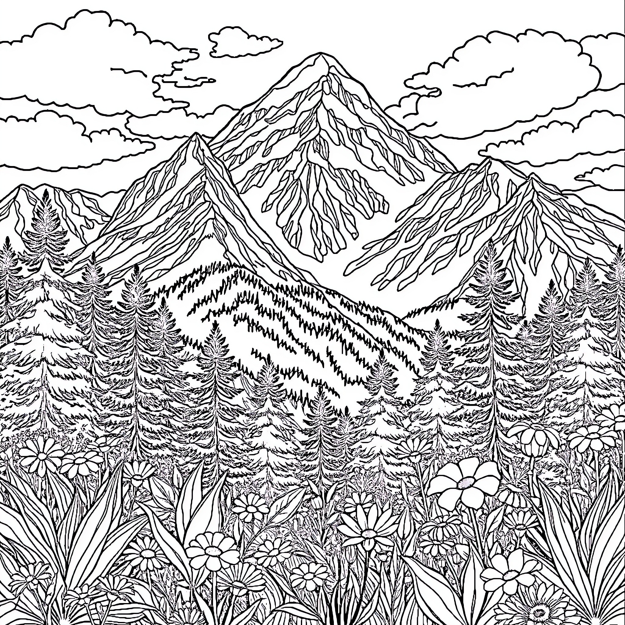 Best Mountain Coloring Pages (Free Printable PDF)