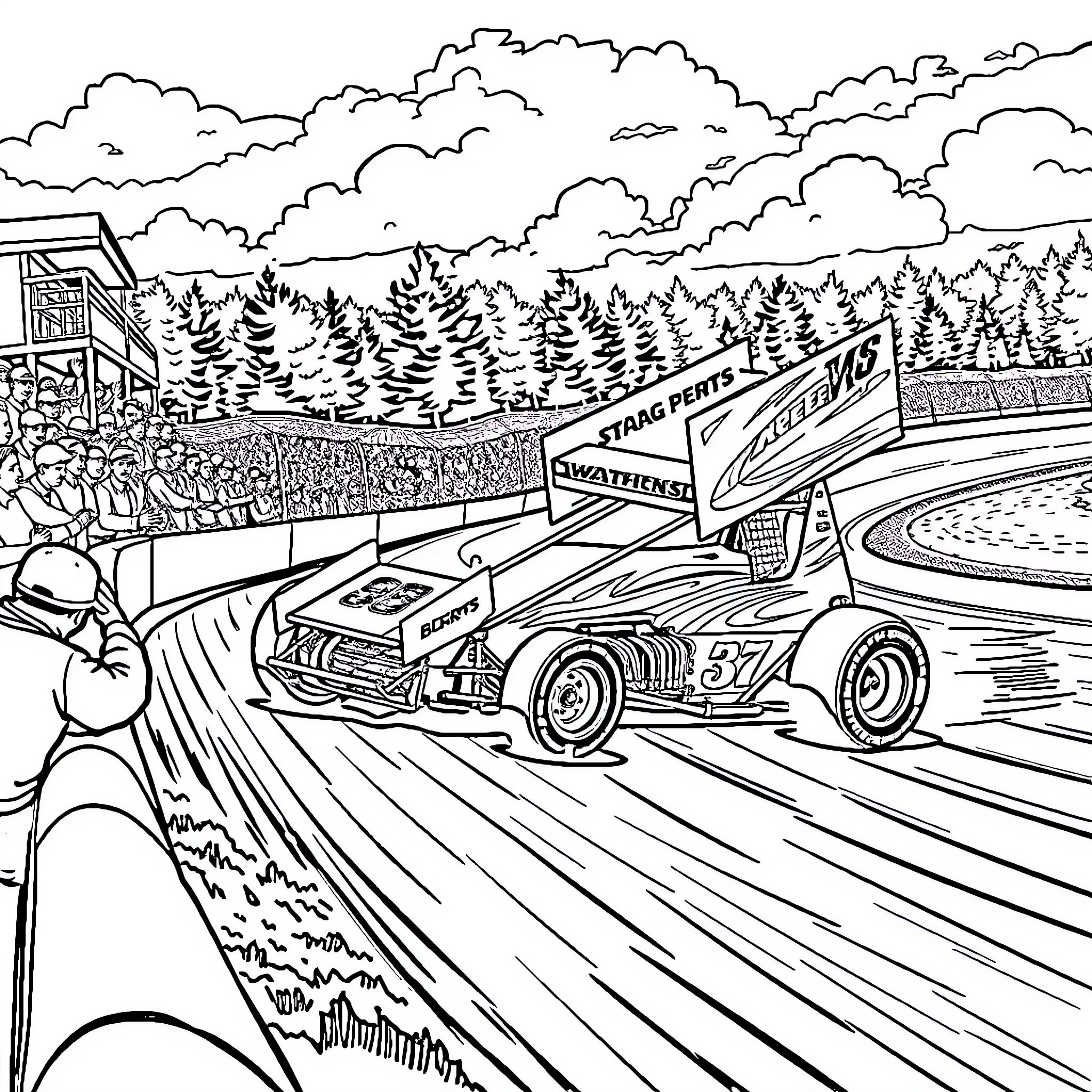 Best Sprint Car Coloring Pages (Free Printable PDF)
