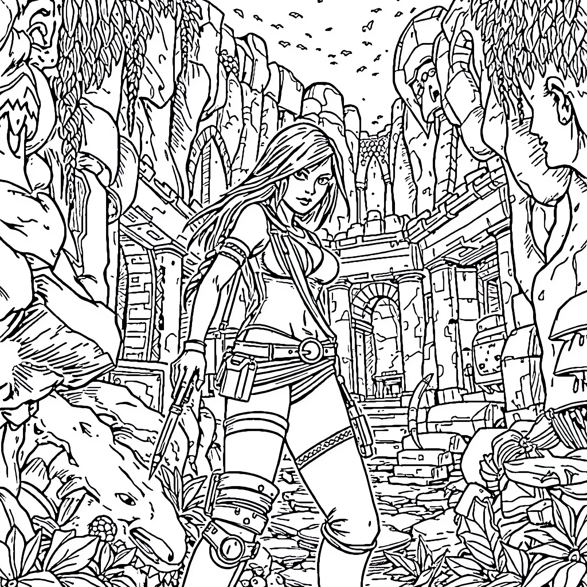 Best Lara Croft Coloring Pages (Free Printable PDF)
