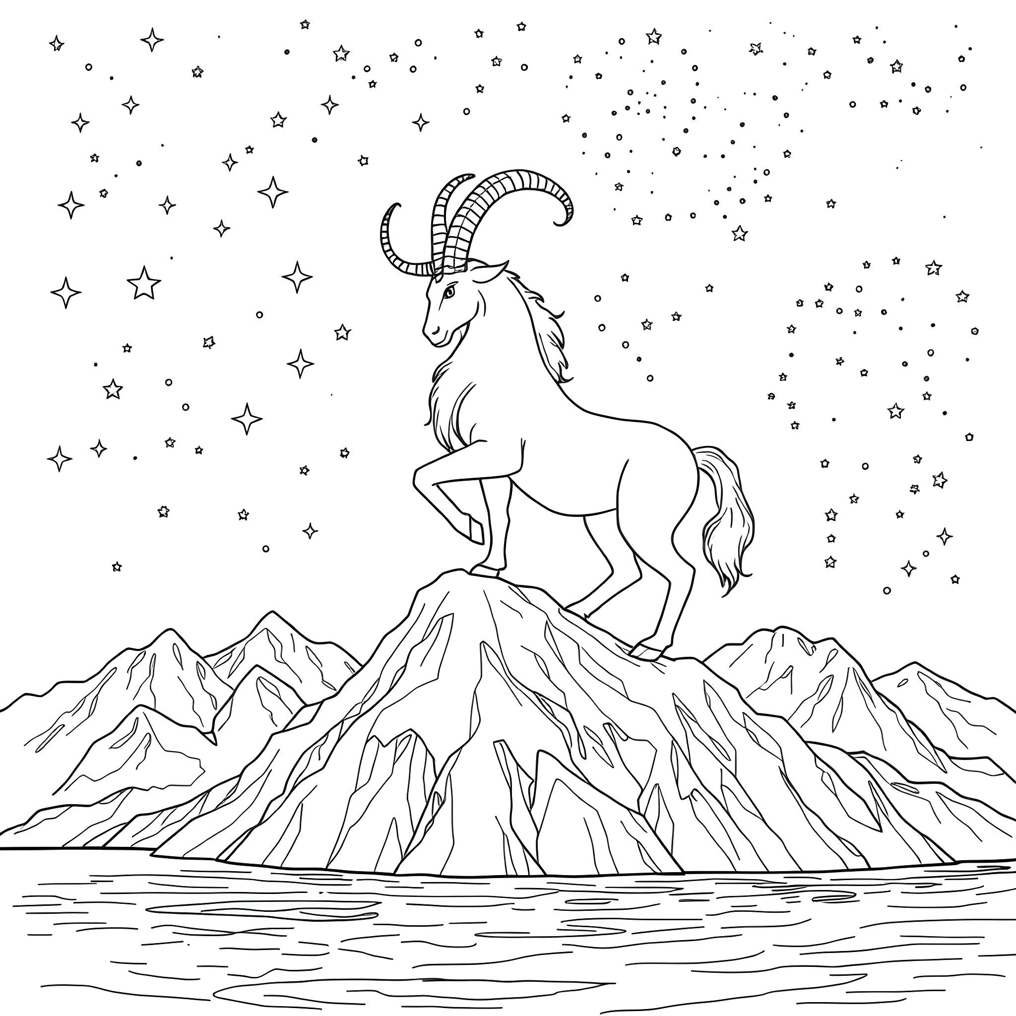 Best Capricorn Coloring Pages (Free Printable PDF)