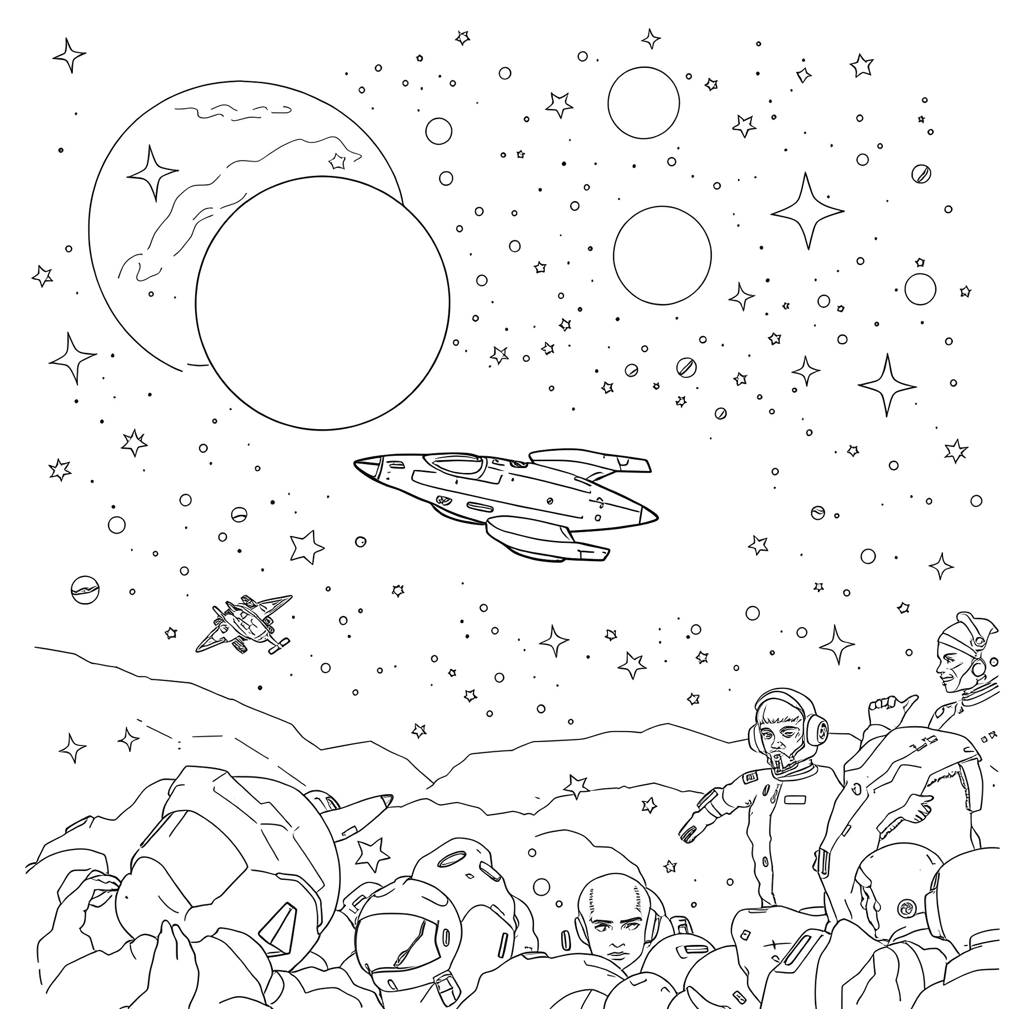 Best Space Coloring Pages (Free Printable PDF)