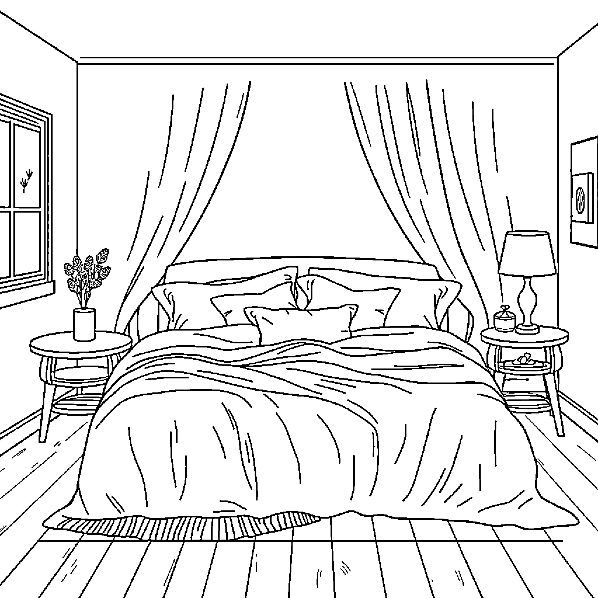 Best Bedroom Coloring Pages (Free Printable PDF)
