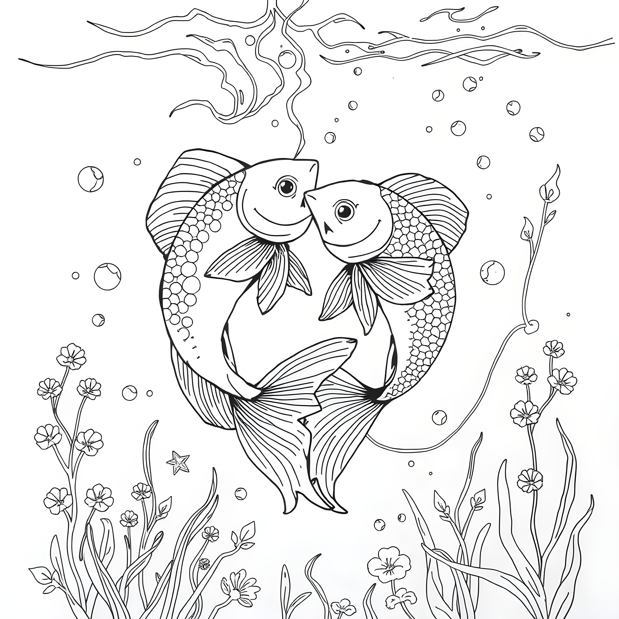 Best Pisces Coloring Pages (Free Printable PDF)