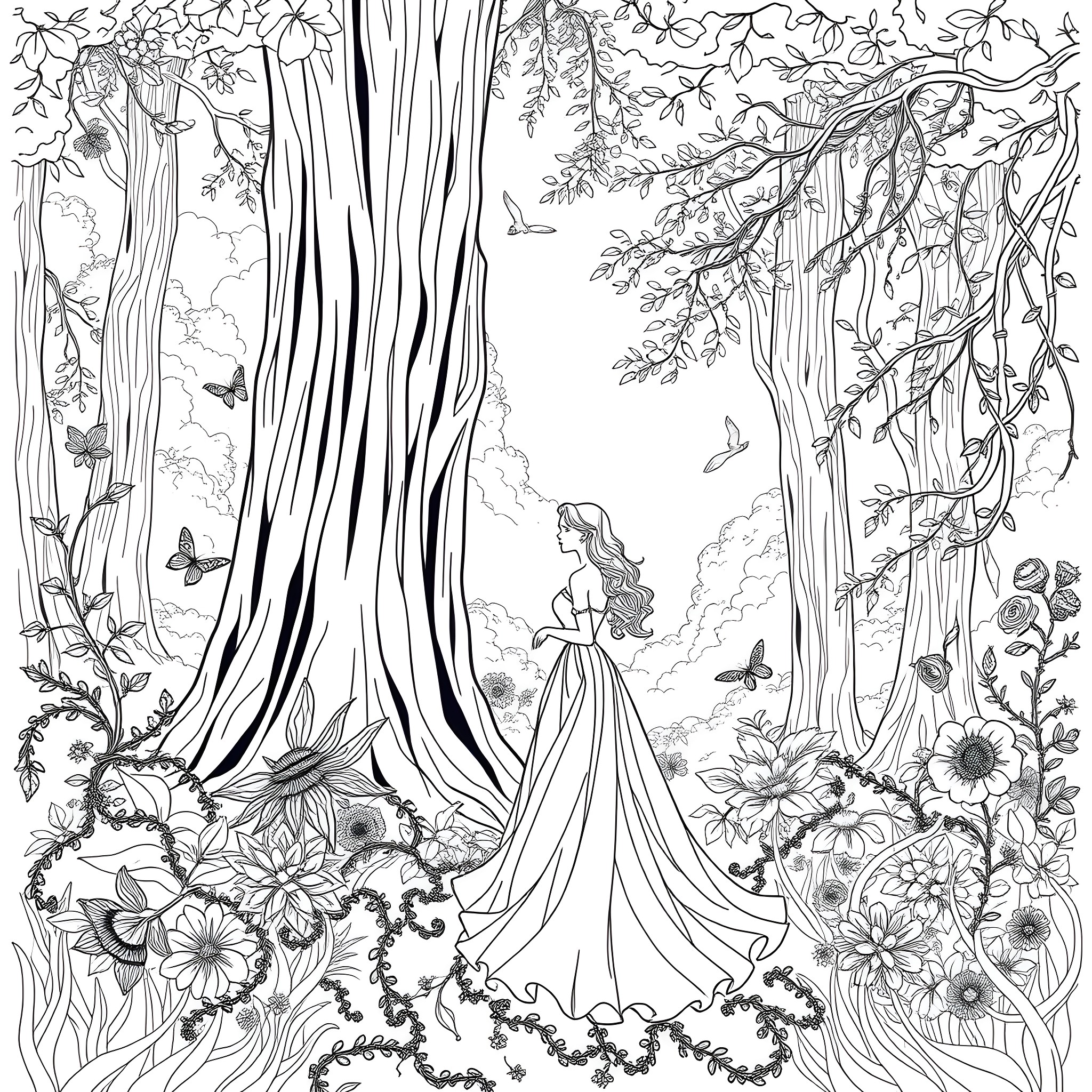 Best Fairy Tale Maiden Coloring Pages (Free Printable PDF)