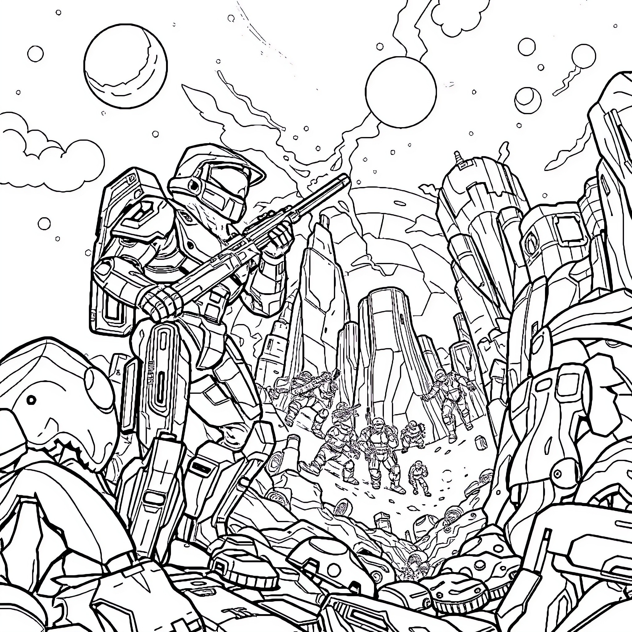 Best Halo Coloring Pages (Free Printable PDF)