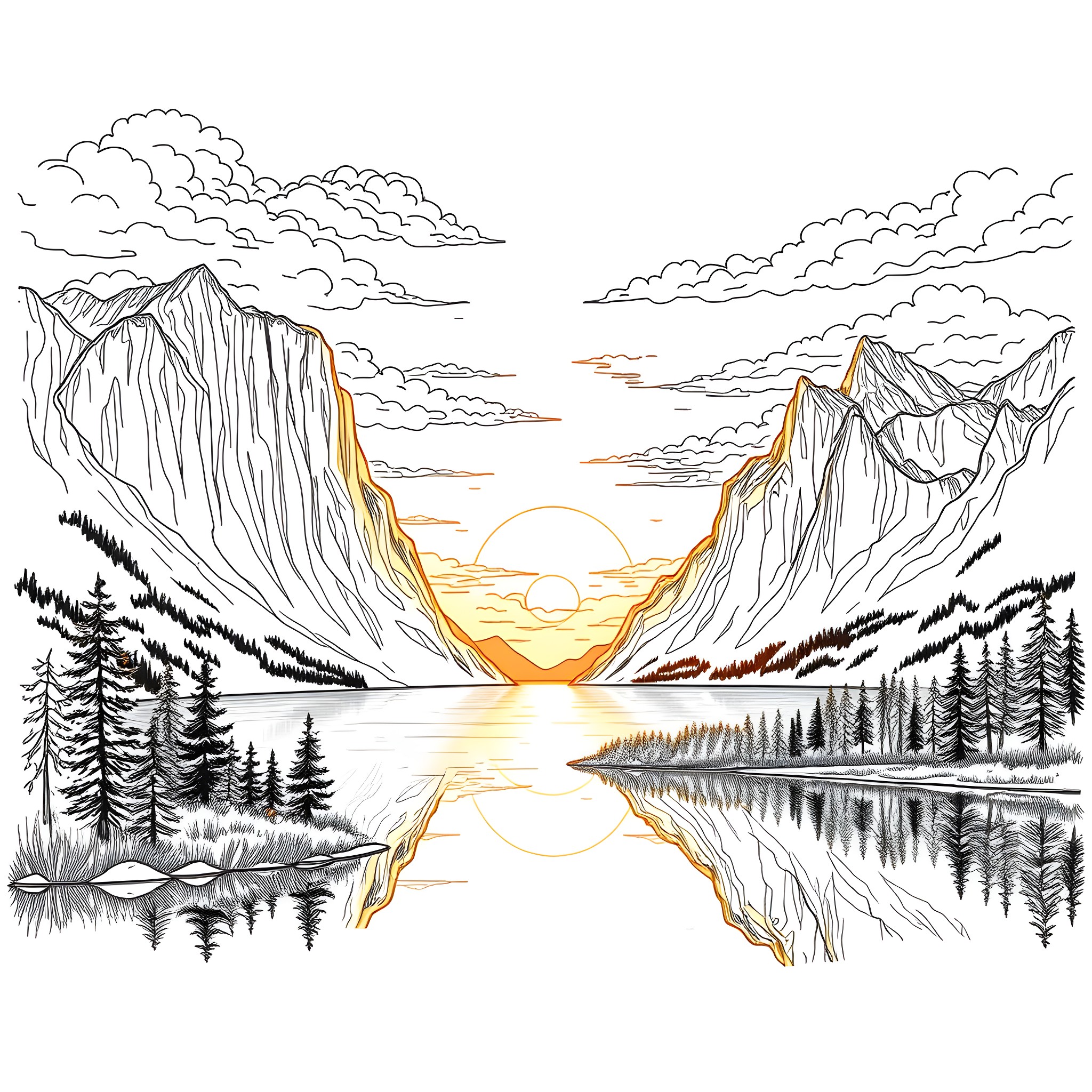 109 Best Sunset Coloring Pages (Free Printable PDFs)