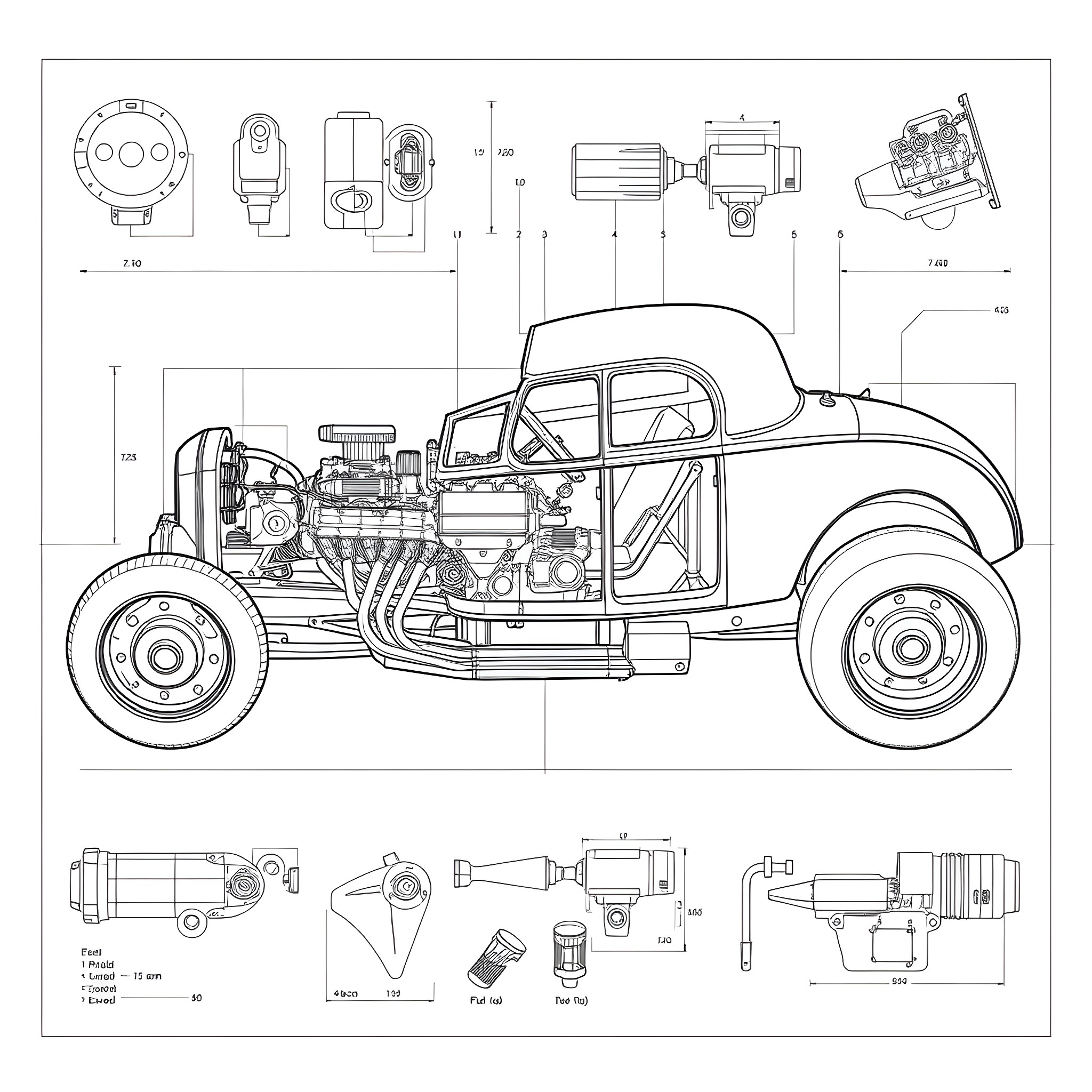 16 Best Hotrod Coloring Pages (Free Printable PDFs)