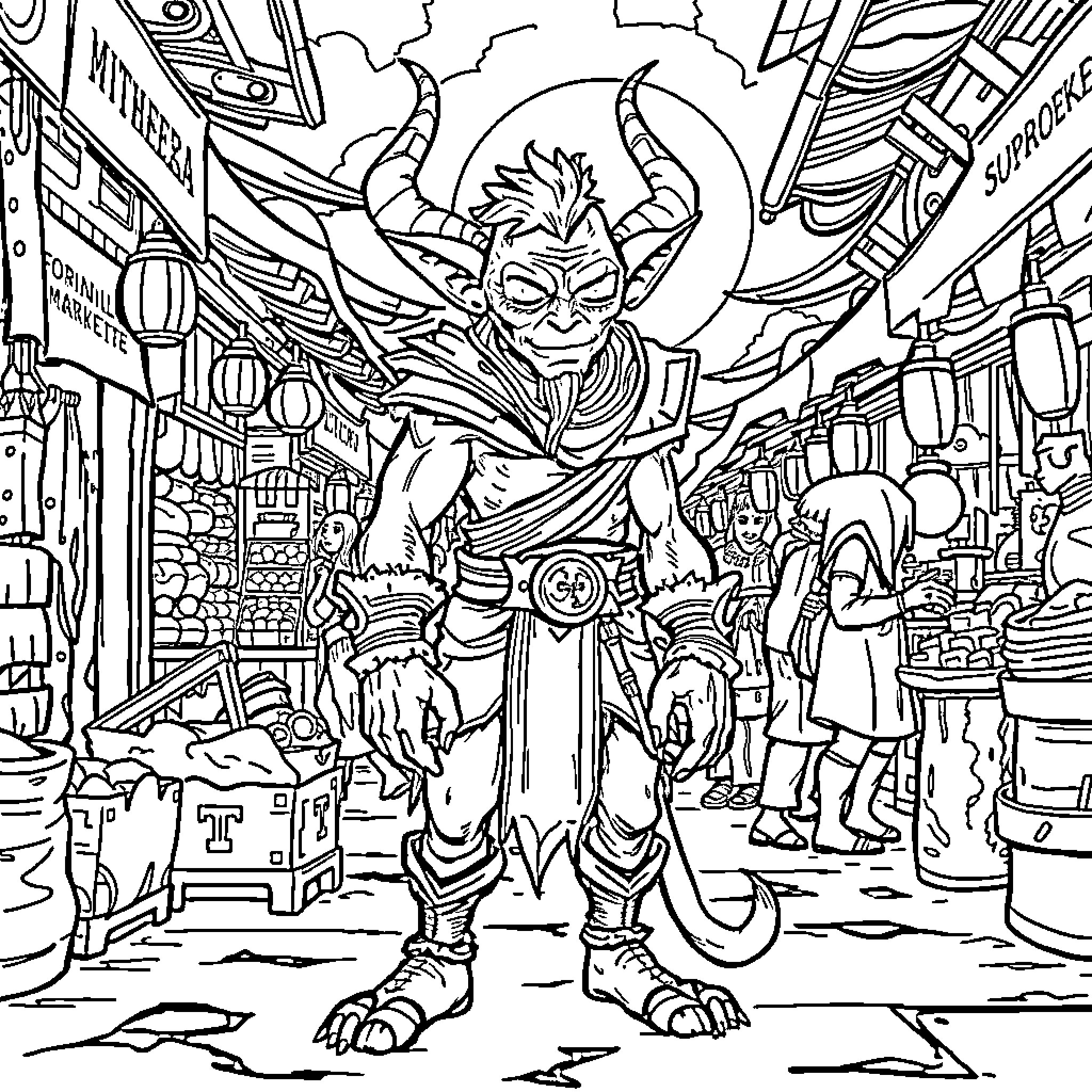 Best Tiefling Coloring Pages (Free Printable PDF)