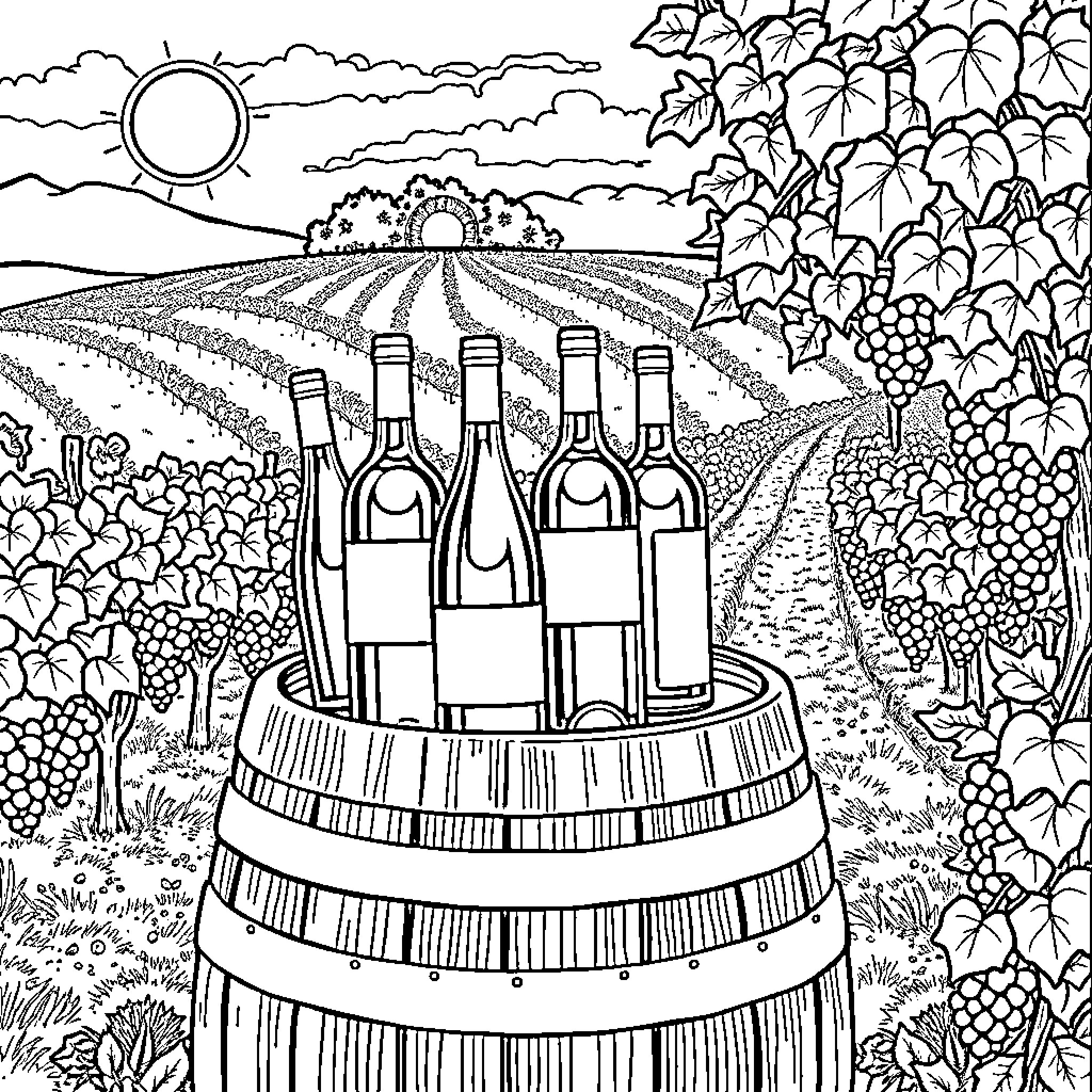 Best Wine Coloring Pages (Free Printable PDF)