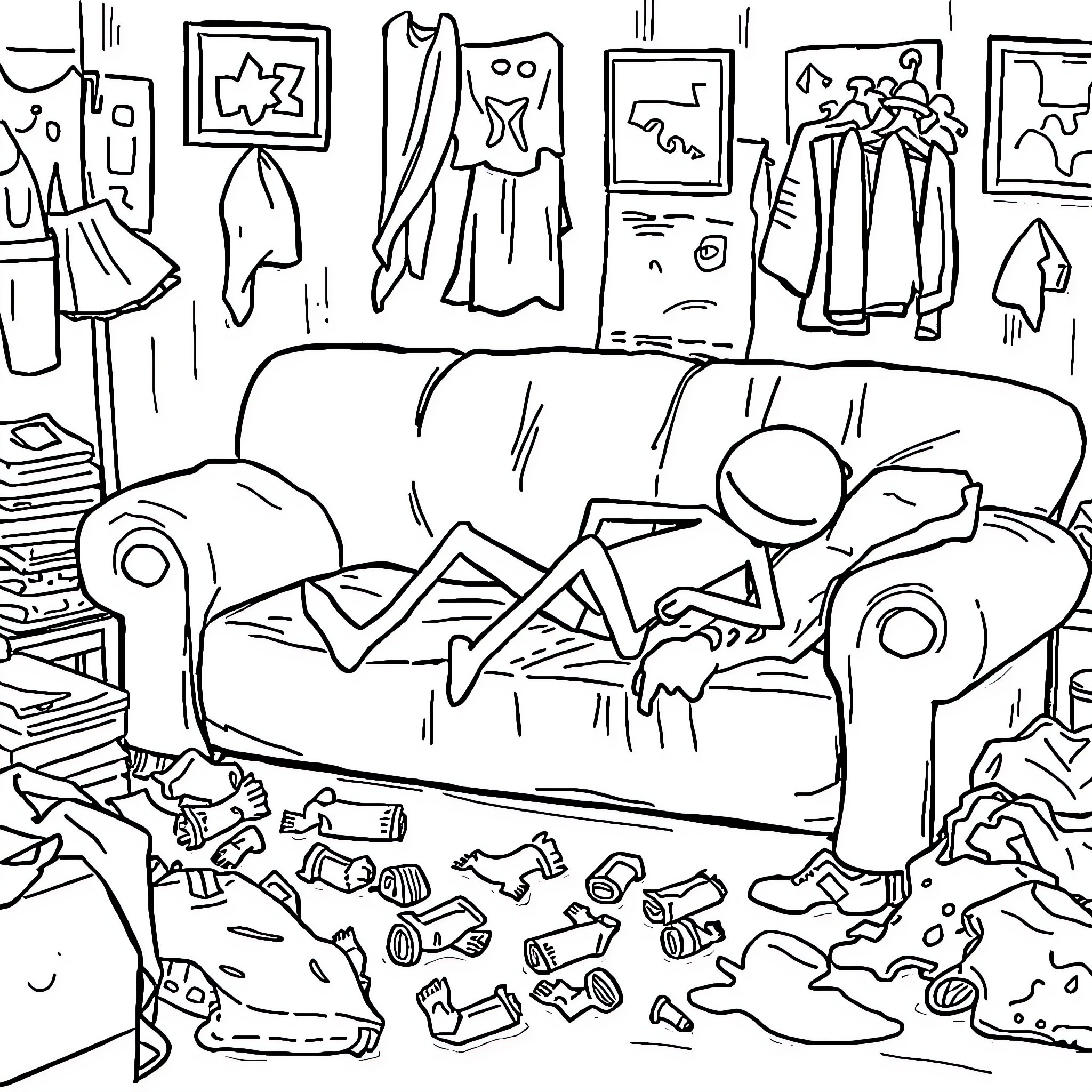 Best Stick Figure Coloring Pages (Free Printable PDF)