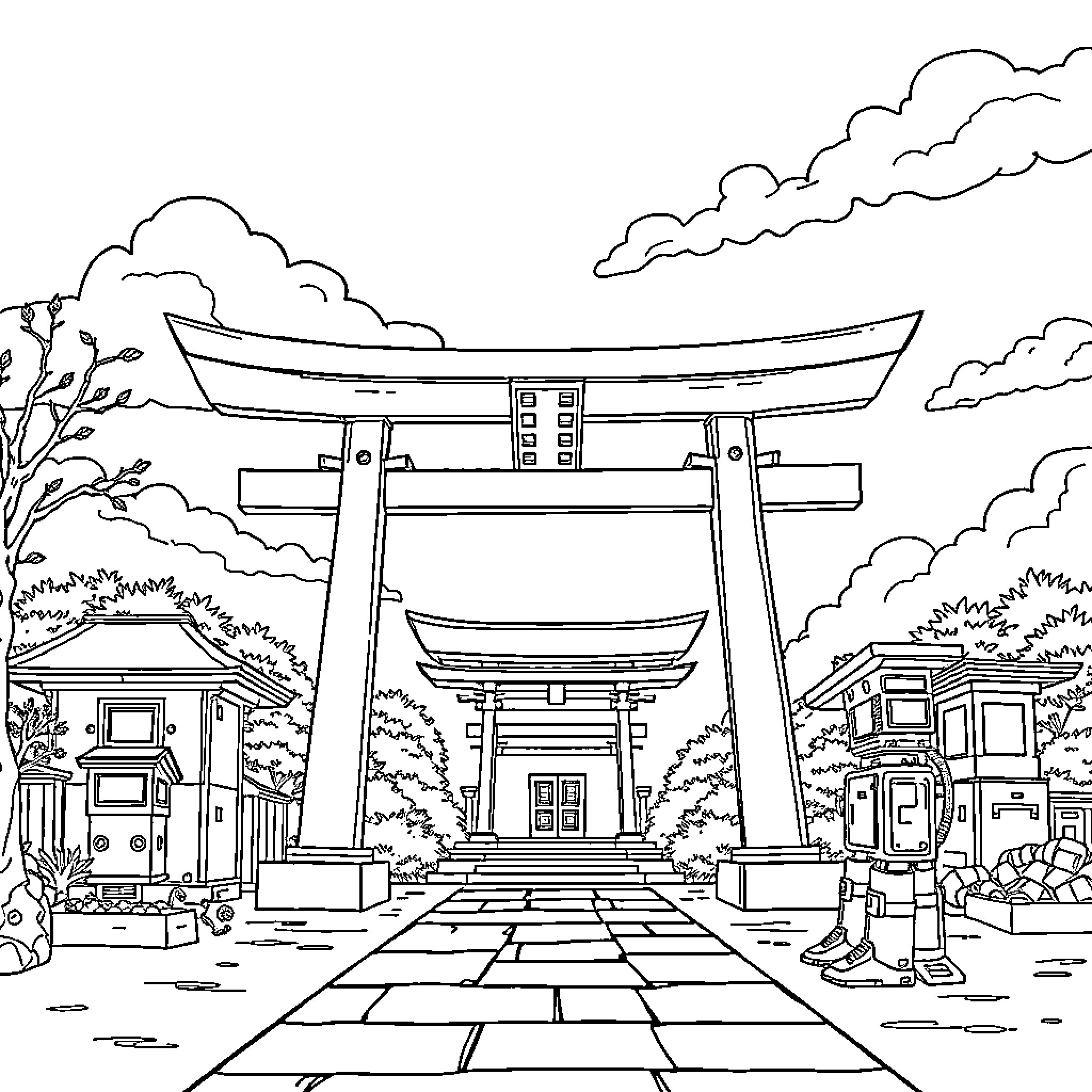 Best Torii Gate Coloring Pages (Free Printable PDF)