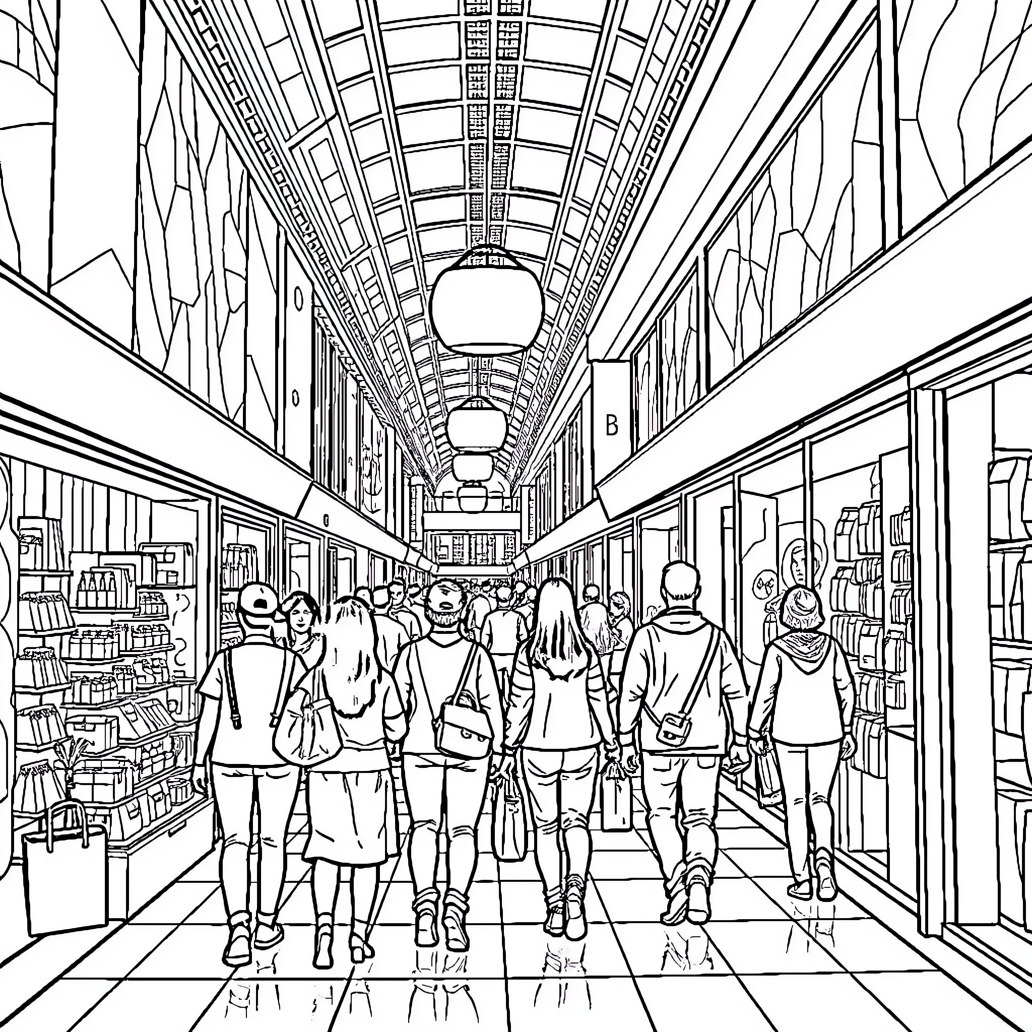 Best Shopping Coloring Pages (Free Printable PDF)