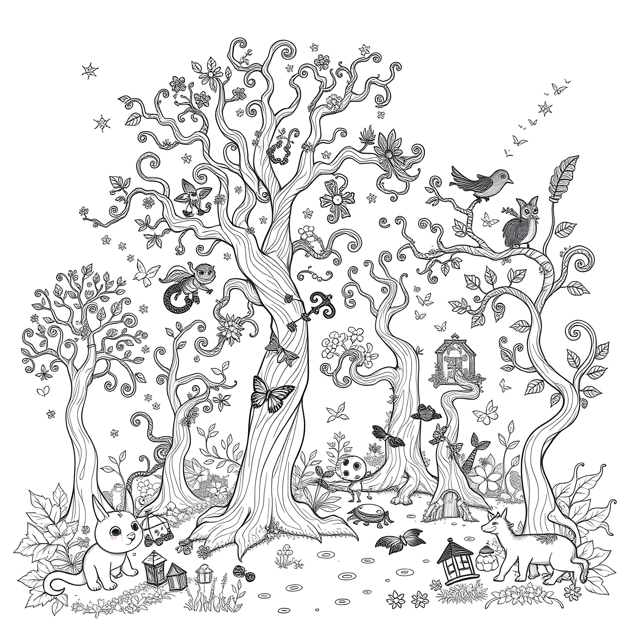 42 Best Tree Coloring Pages (Free Printable PDFs)