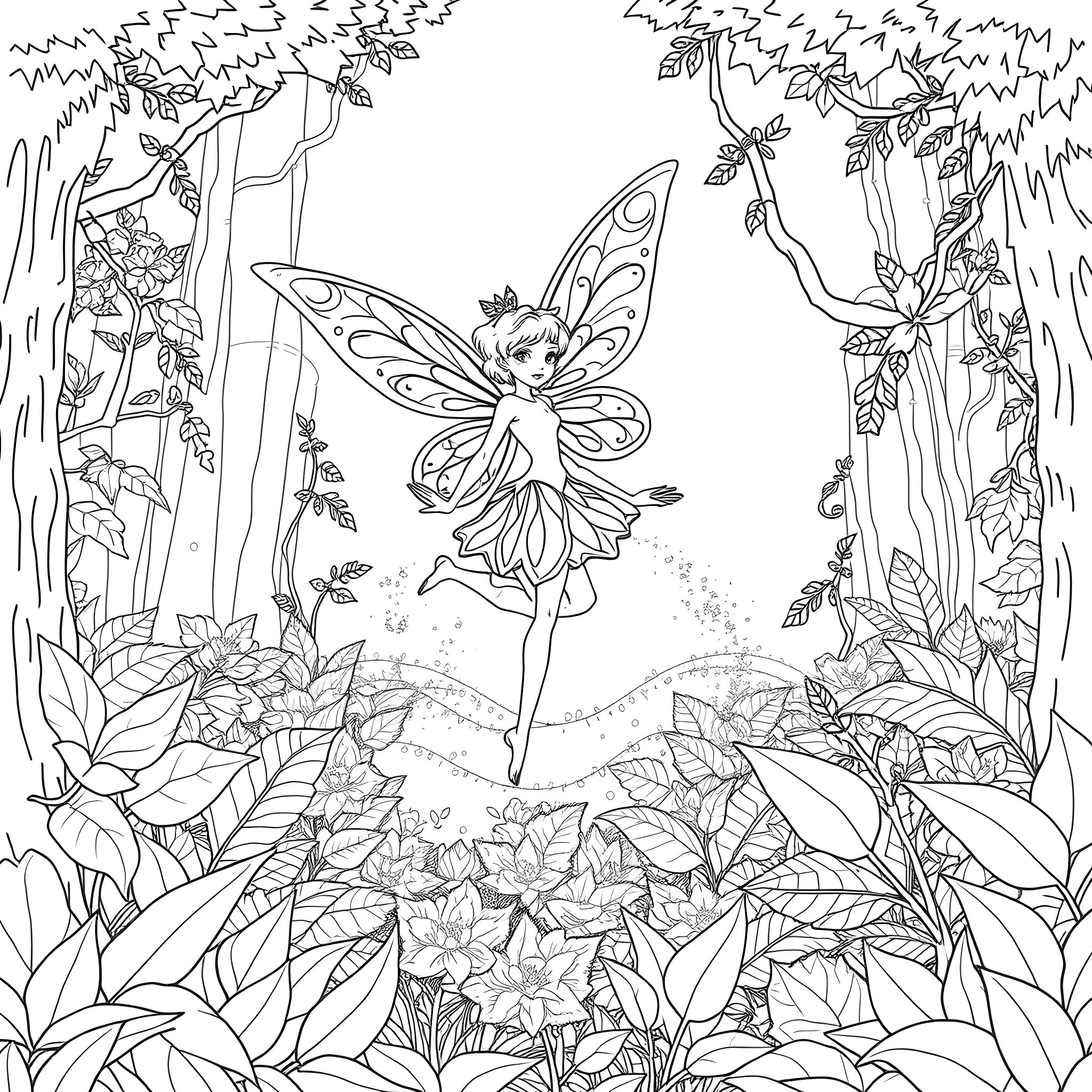 98 Best Fairy Coloring Pages (Free Printable PDFs)