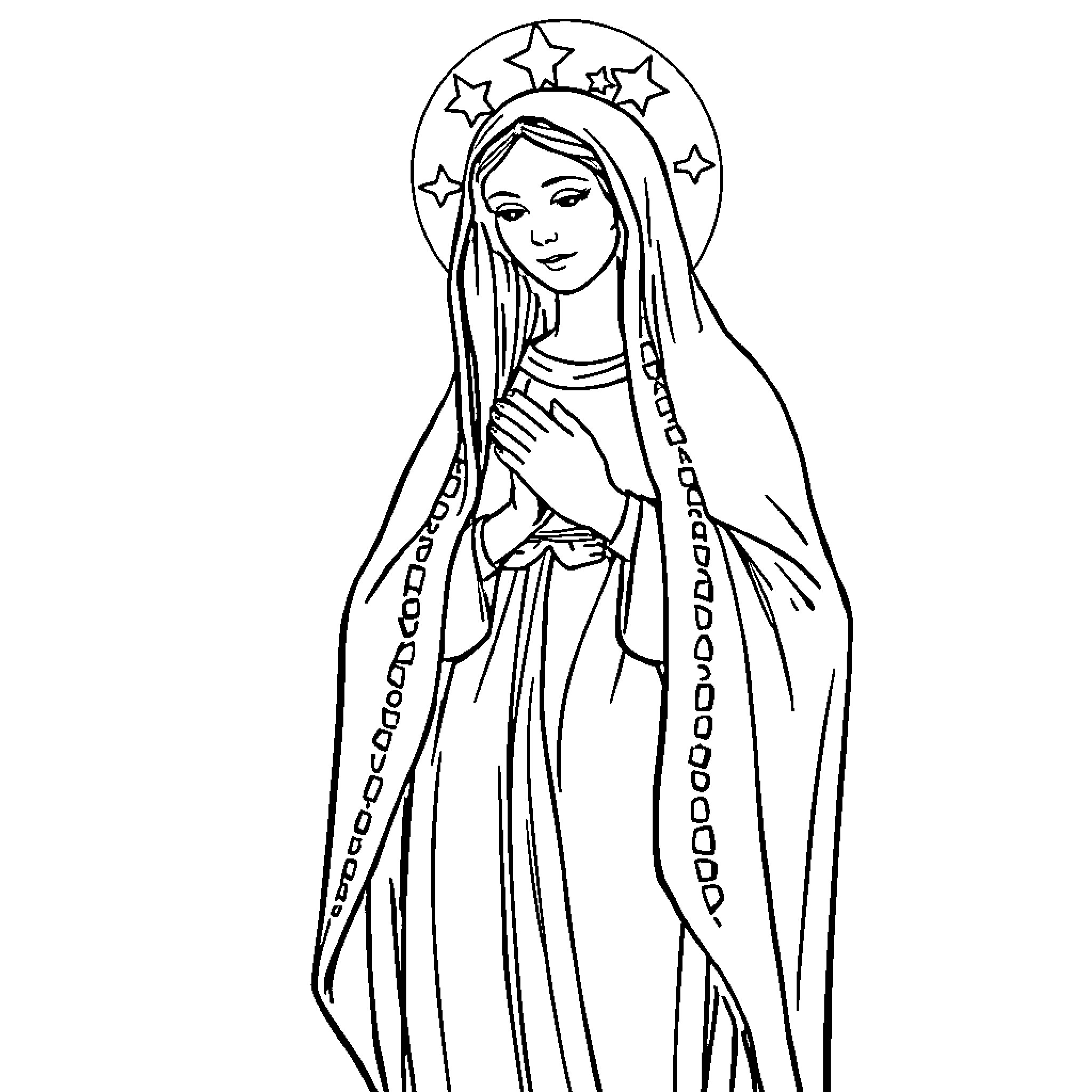 Best Virgin Maria Coloring Pages (Free Printable PDF)