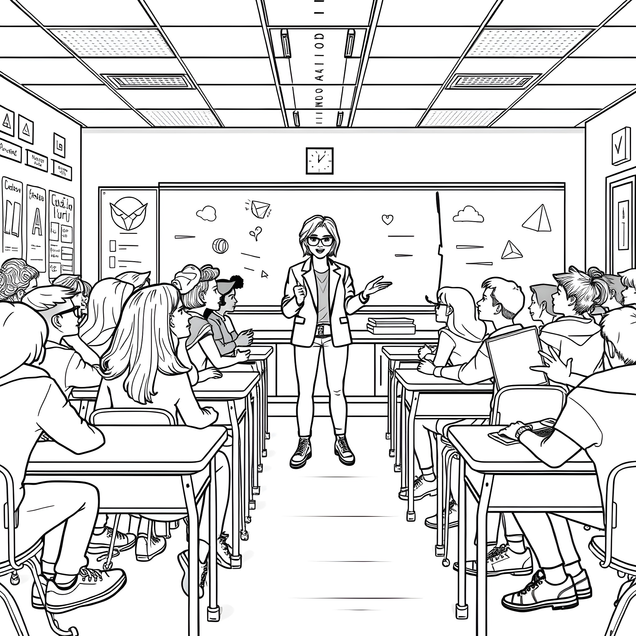 Best Classroom Coloring Pages (Free Printable PDF)