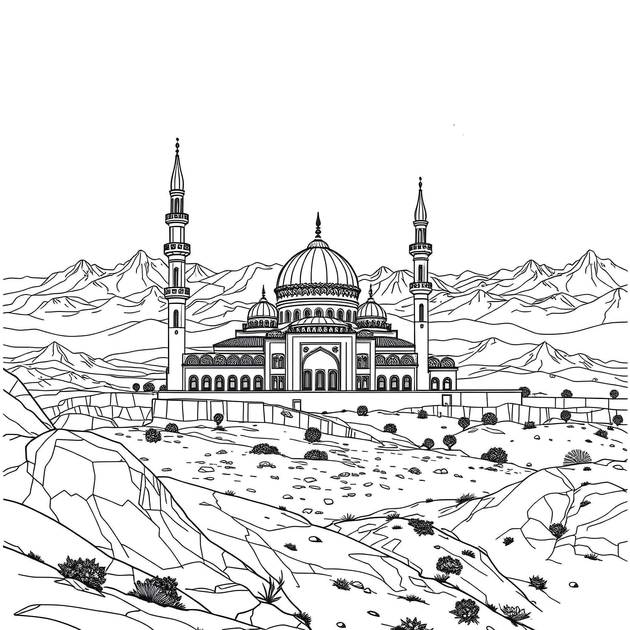 60 Best Mosque Coloring Pages (Free Printable PDFs)