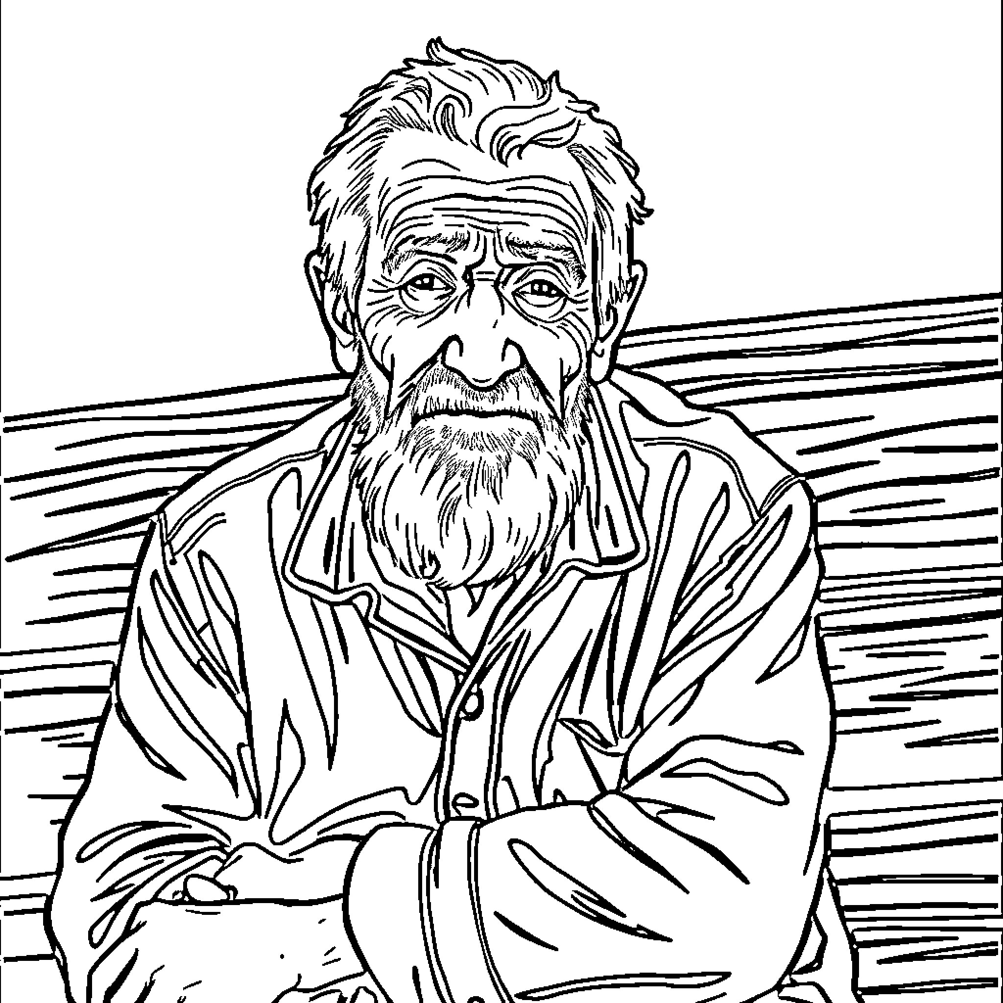 Best Old Man Coloring Pages (Free Printable PDF)
