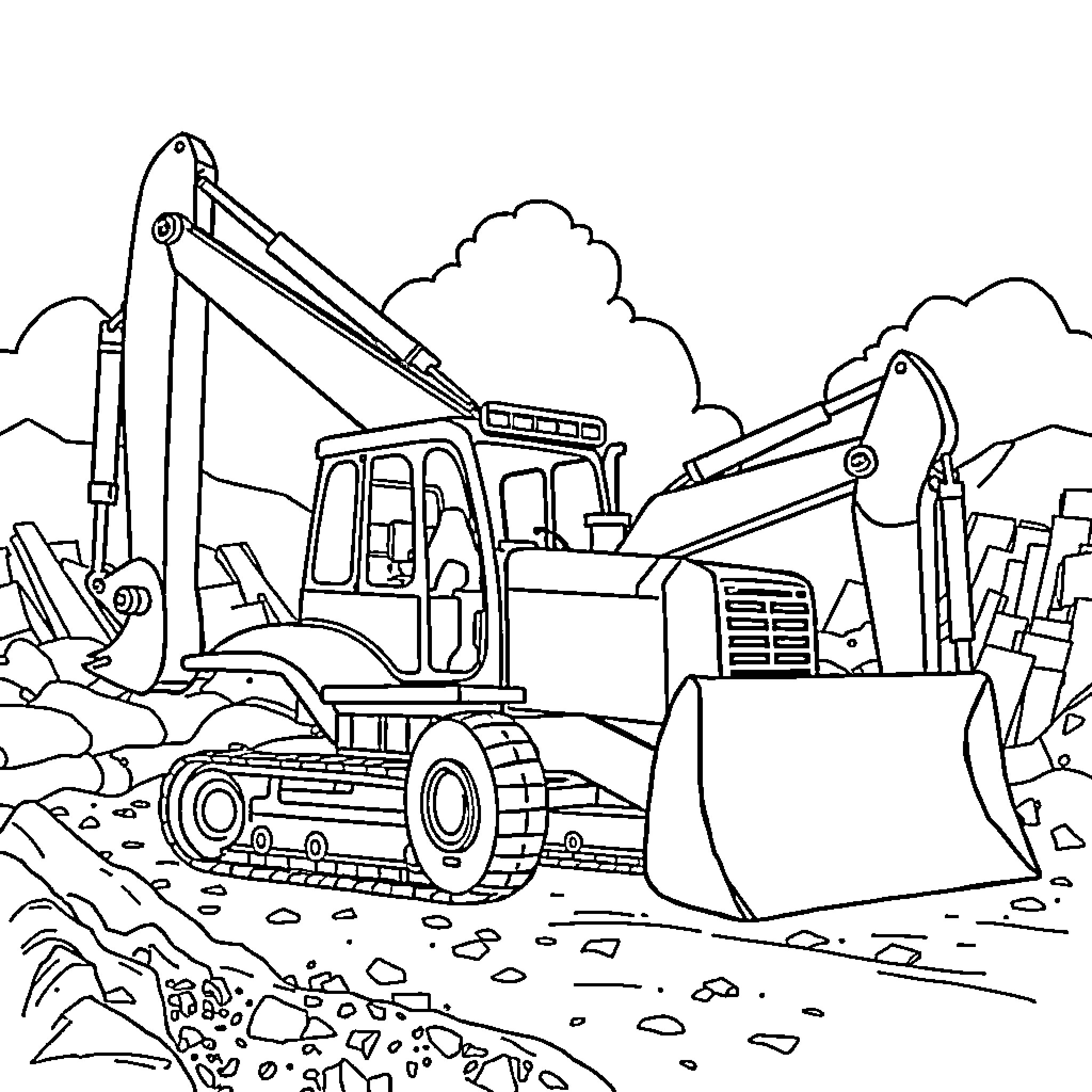 Best Digger Coloring Pages (Free Printable PDF)