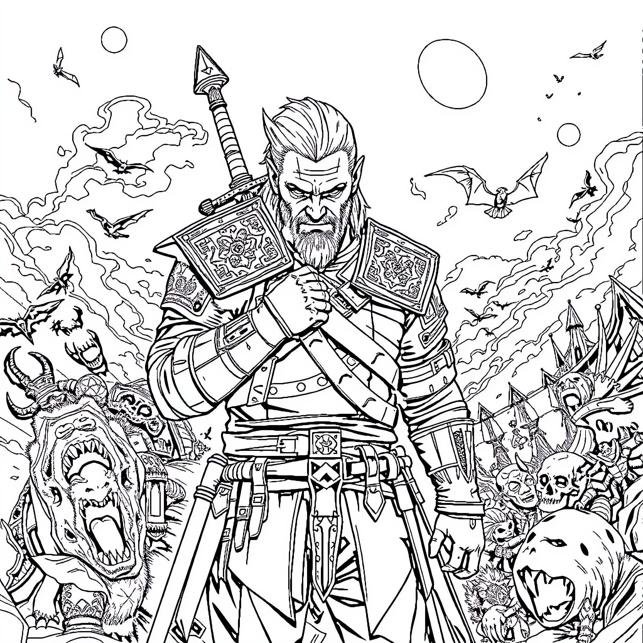 Best Witcher Coloring Pages (Free Printable PDF)