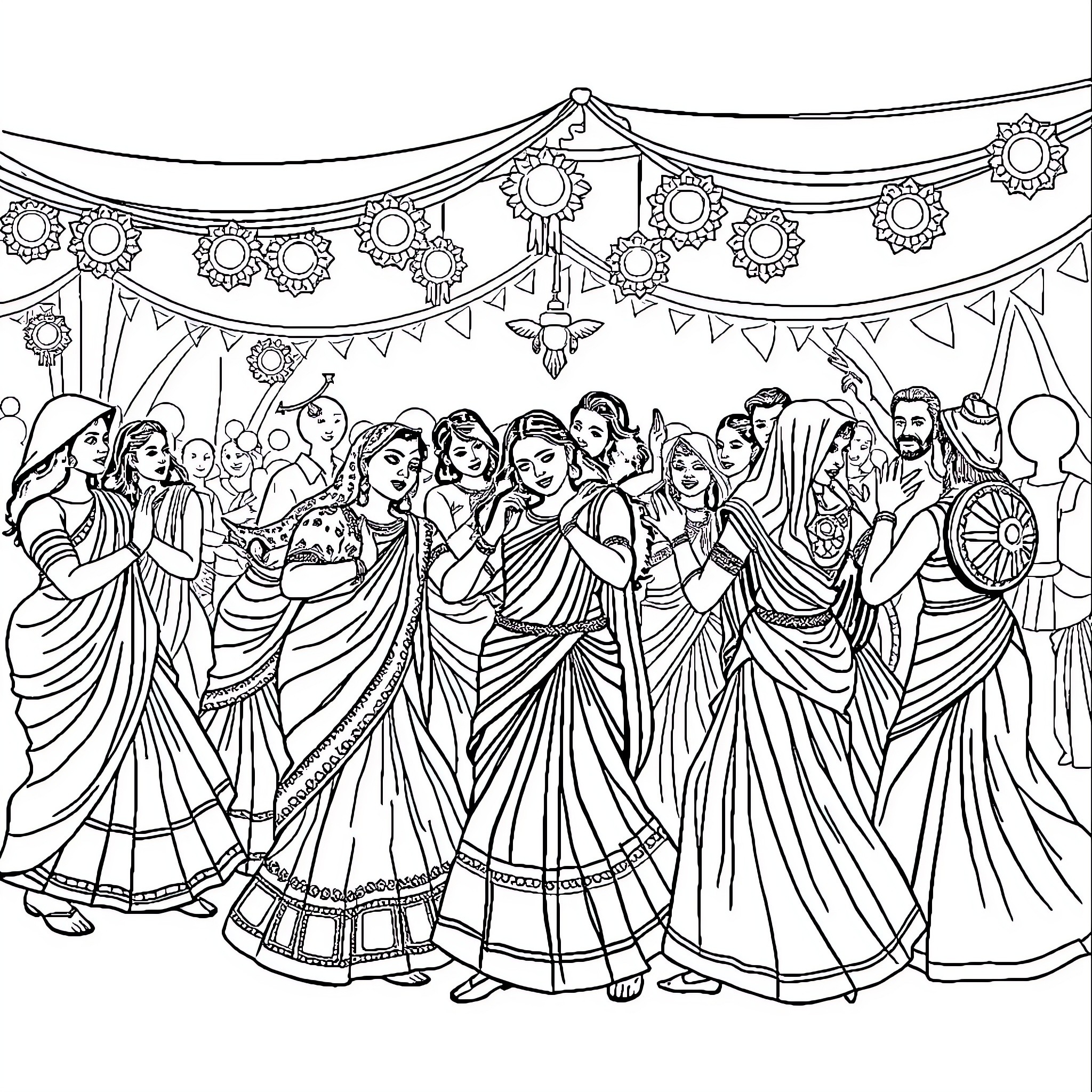 Best Navratri Coloring Pages (Free Printable PDF)