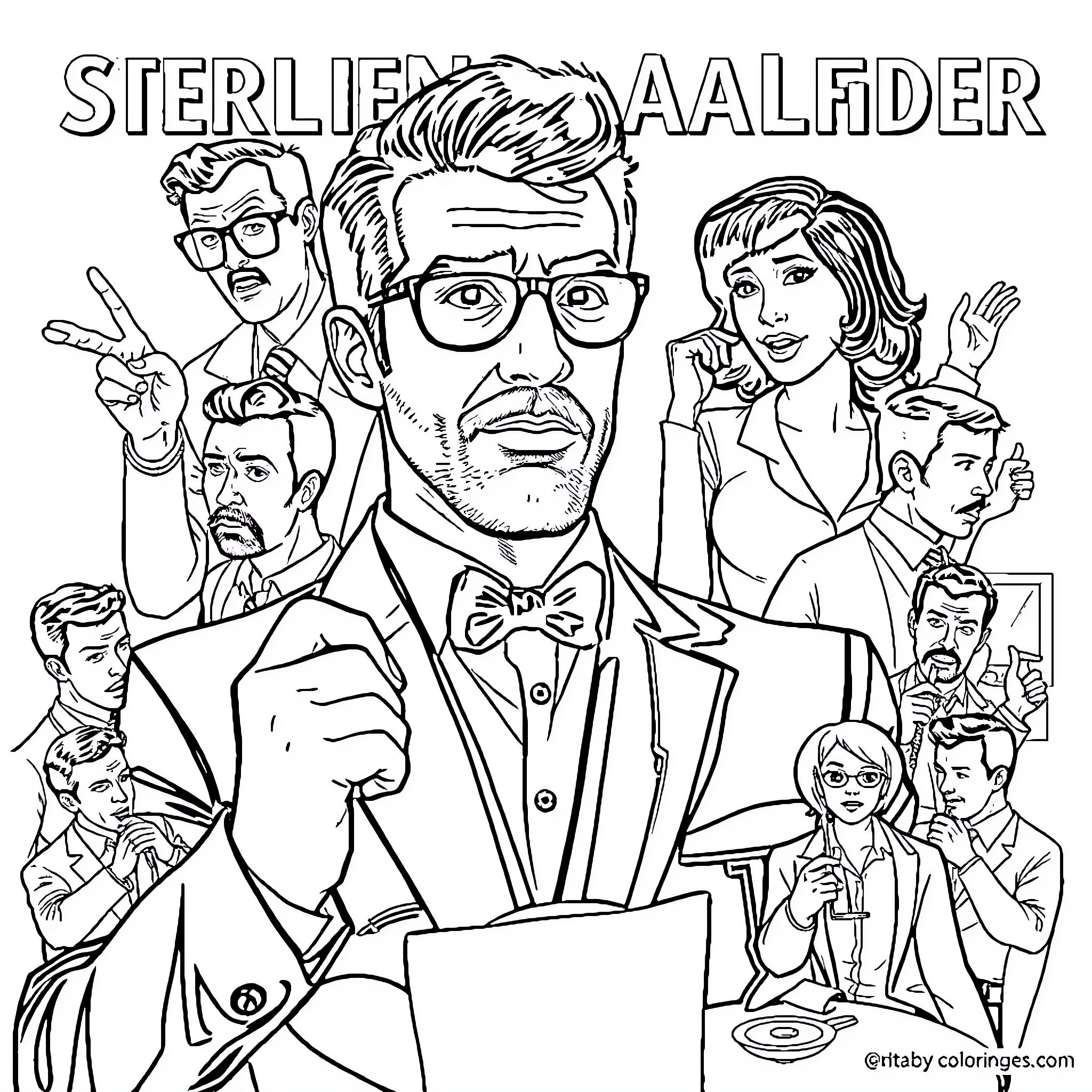 1 Best Sterling Archer Coloring Pages (Free Printable PDFs)