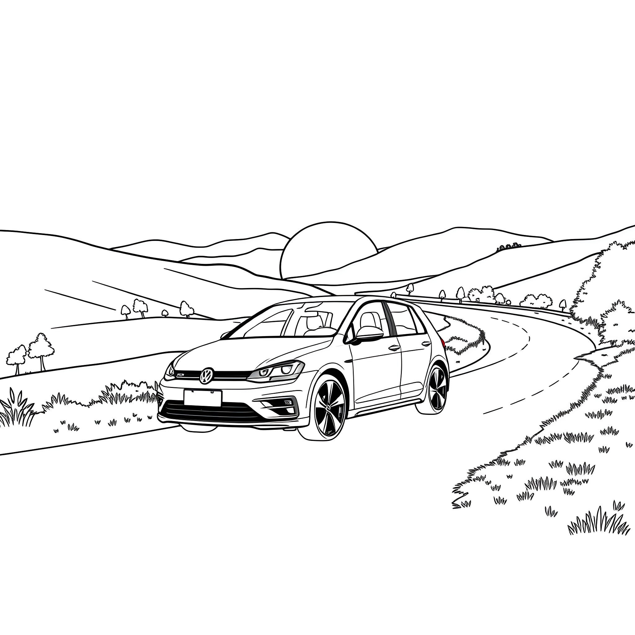 2 Best Volkswagen Golf Coloring Pages (Free Printable PDFs)