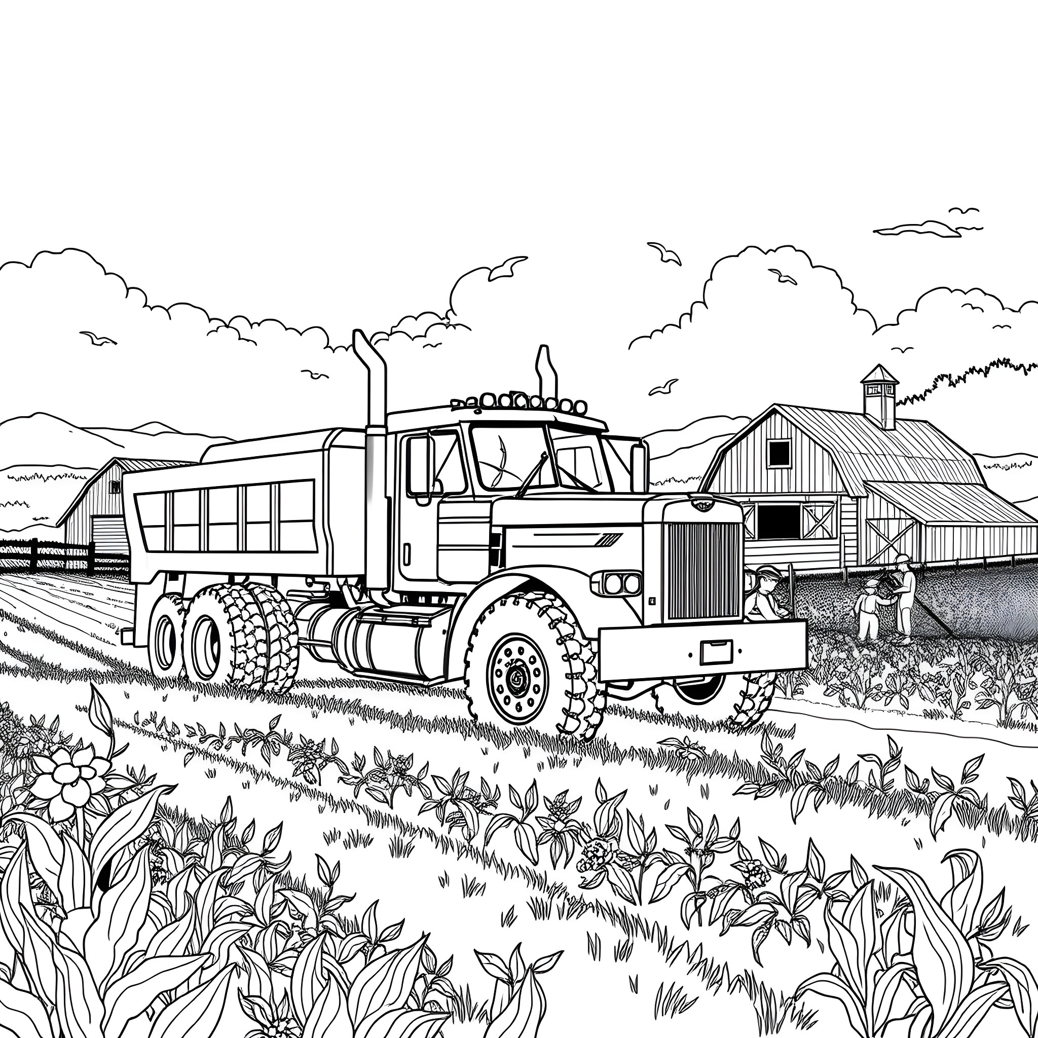 Best Farm Truck Coloring Pages (Free Printable PDF)