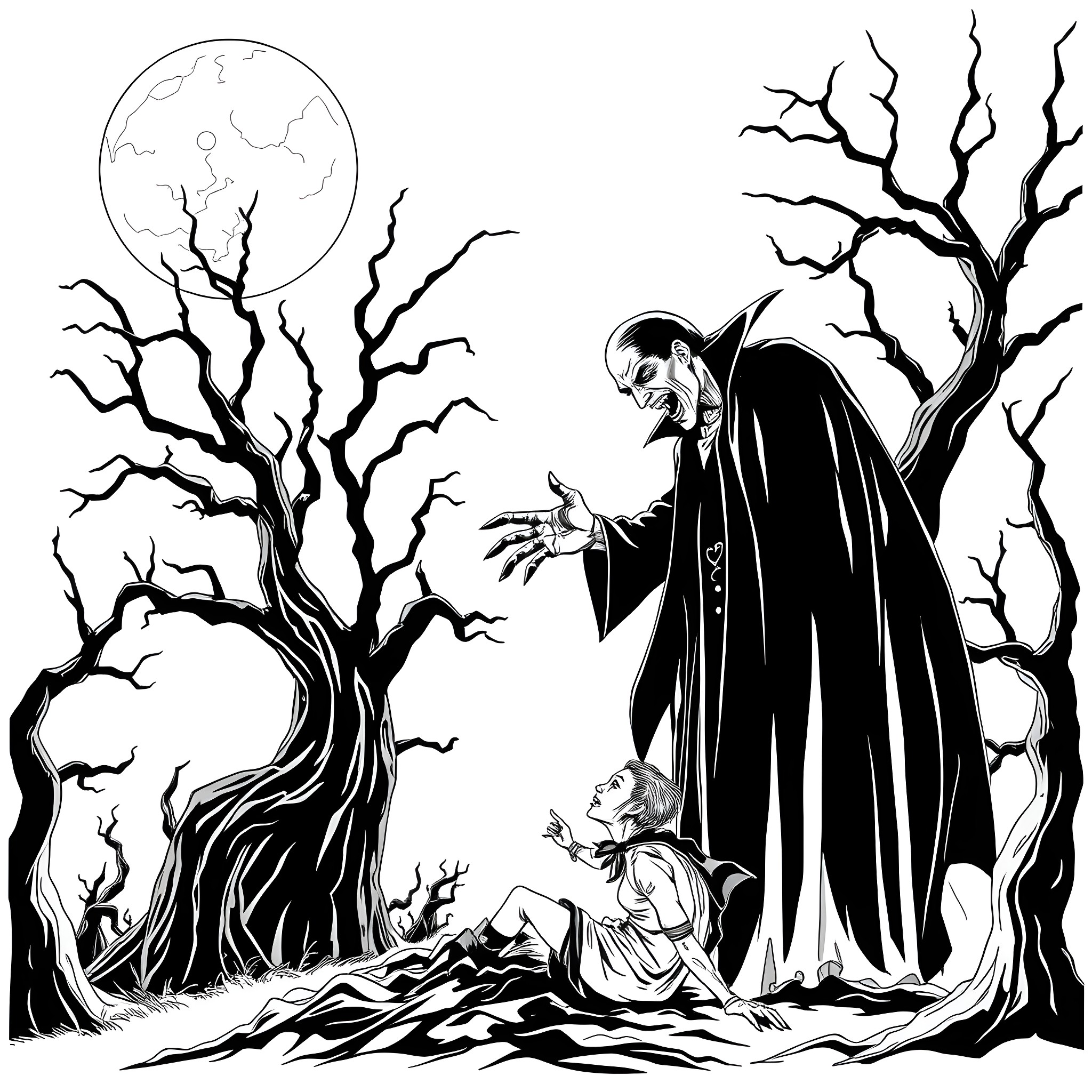 Best Vampire Coloring Pages (Free Printable PDF)