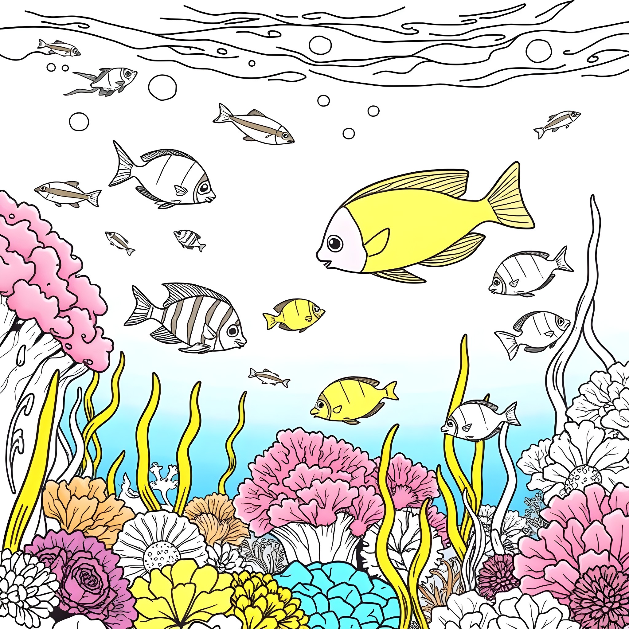 Best Tropical Fish Coloring Pages (Free Printable PDF)