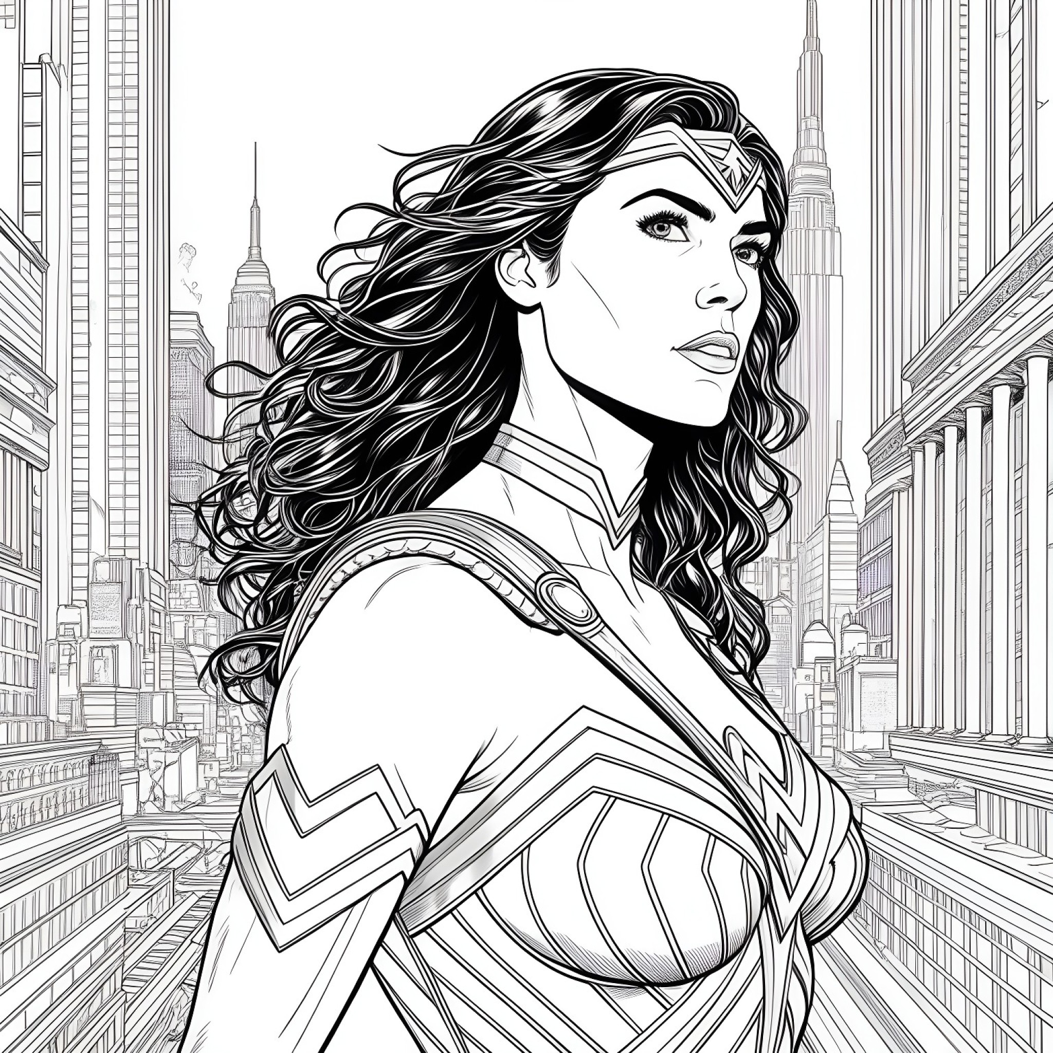 Best Wonder Woman Coloring Pages (Free Printable PDF)