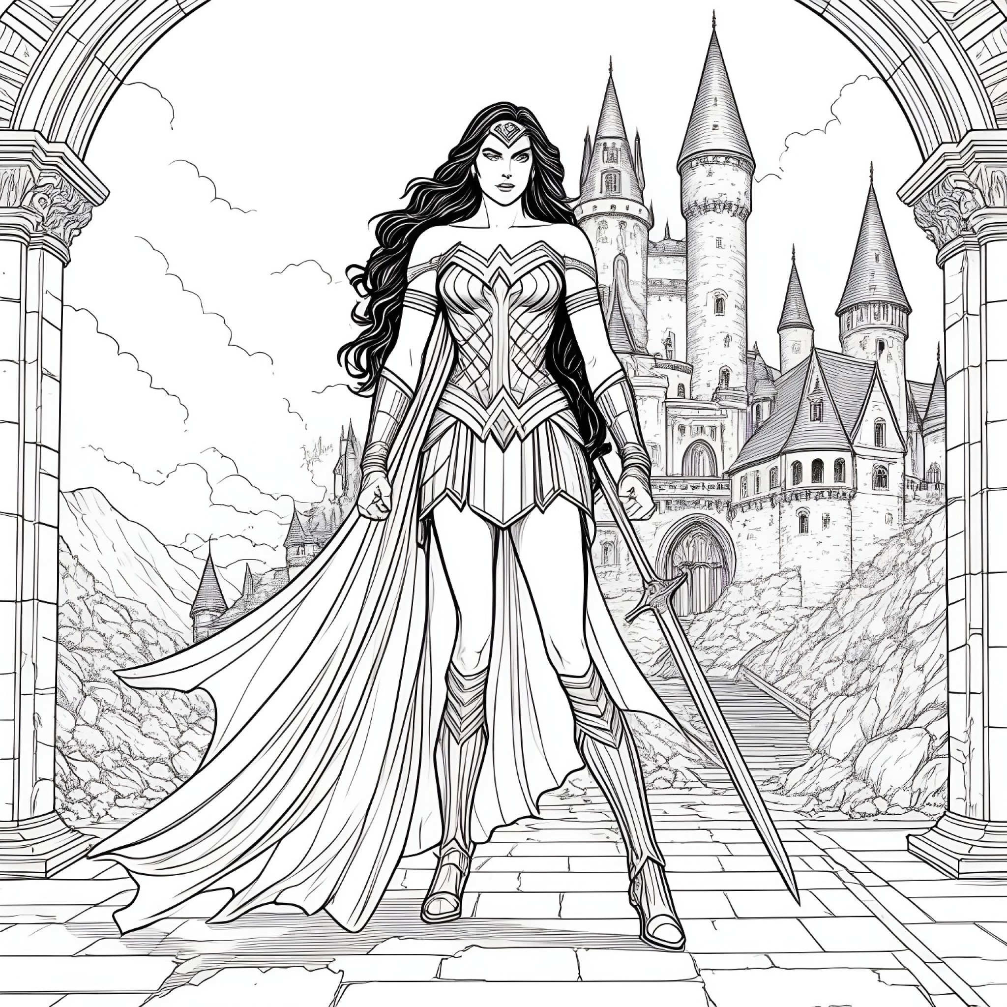 Best Wonder Woman Coloring Pages (Free Printable PDF)