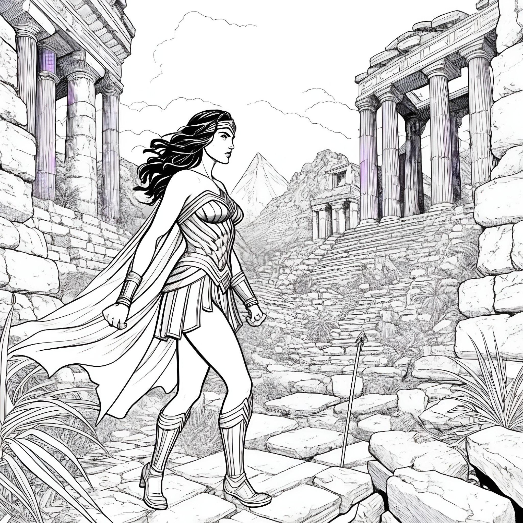 Best Wonder Woman Coloring Pages (Free Printable PDF)