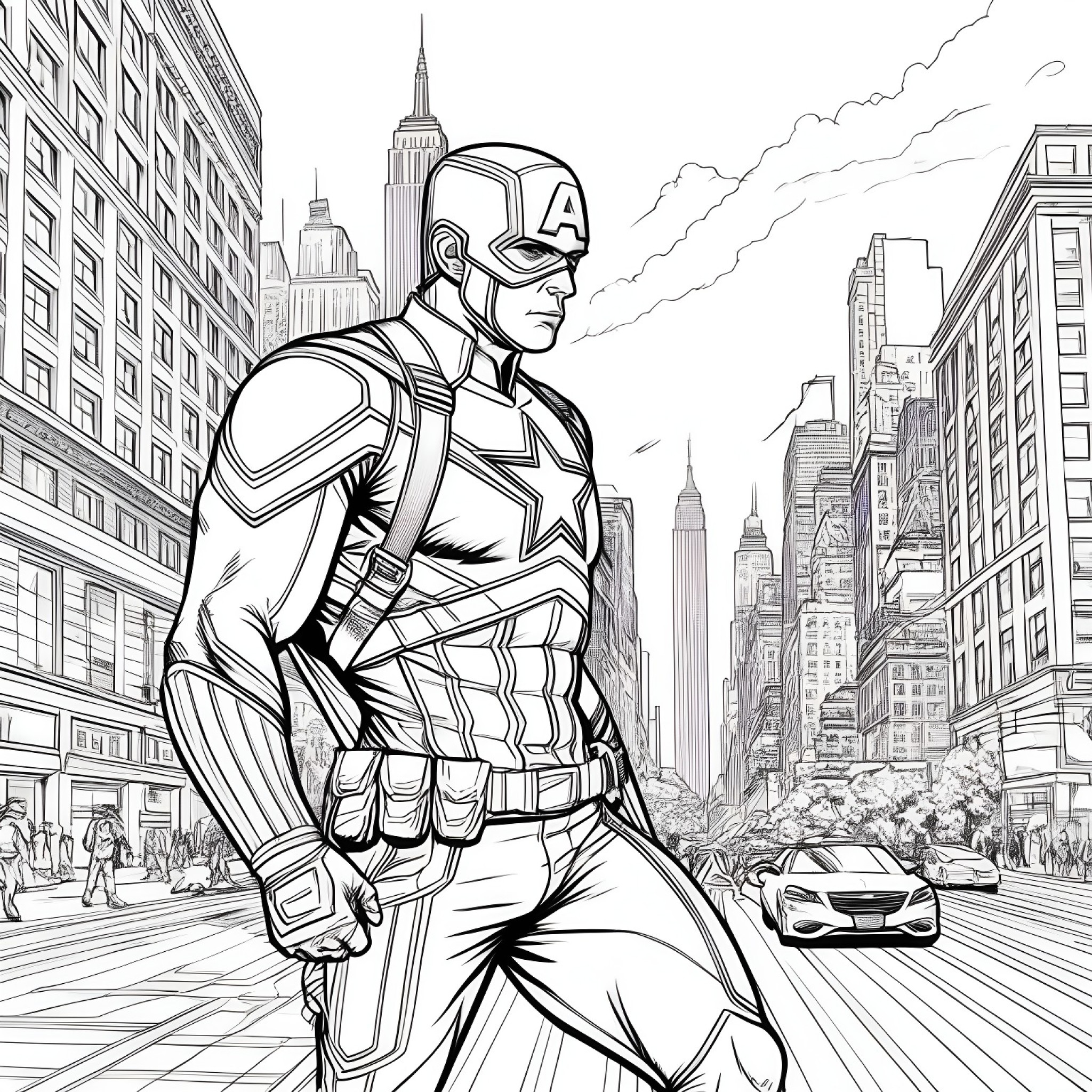 Best Captain America Coloring Pages (Free Printable PDF)