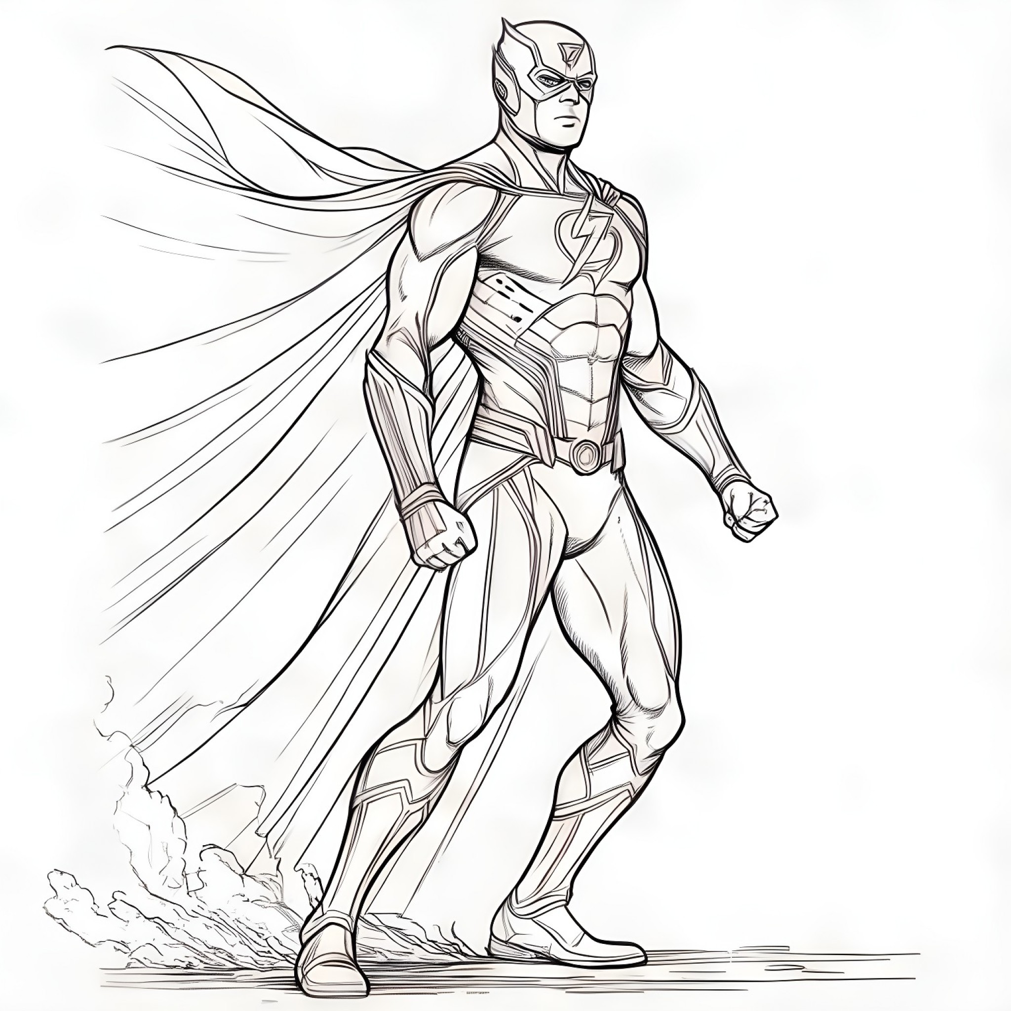 Best The Flash Coloring Pages (Free Printable PDF)