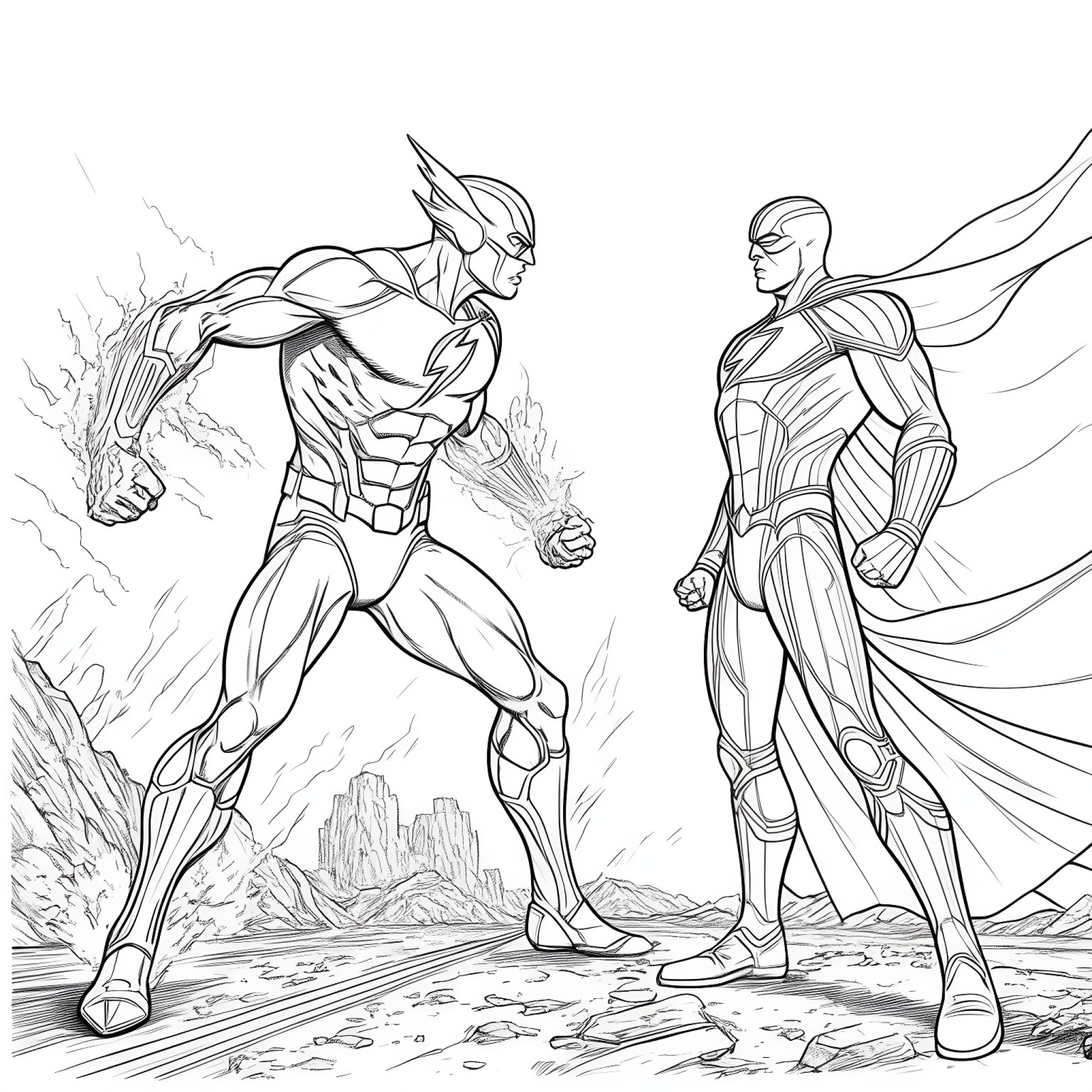 Best The Flash Coloring Pages (Free Printable PDF)