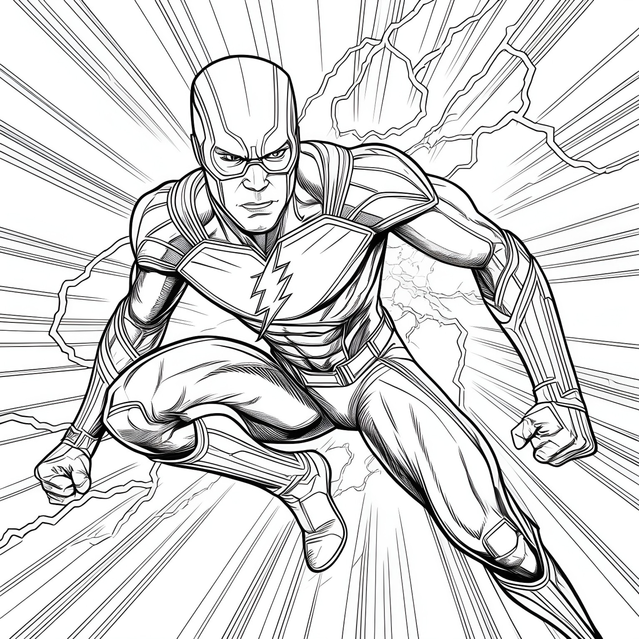 Best The Flash Coloring Pages (Free Printable PDF)