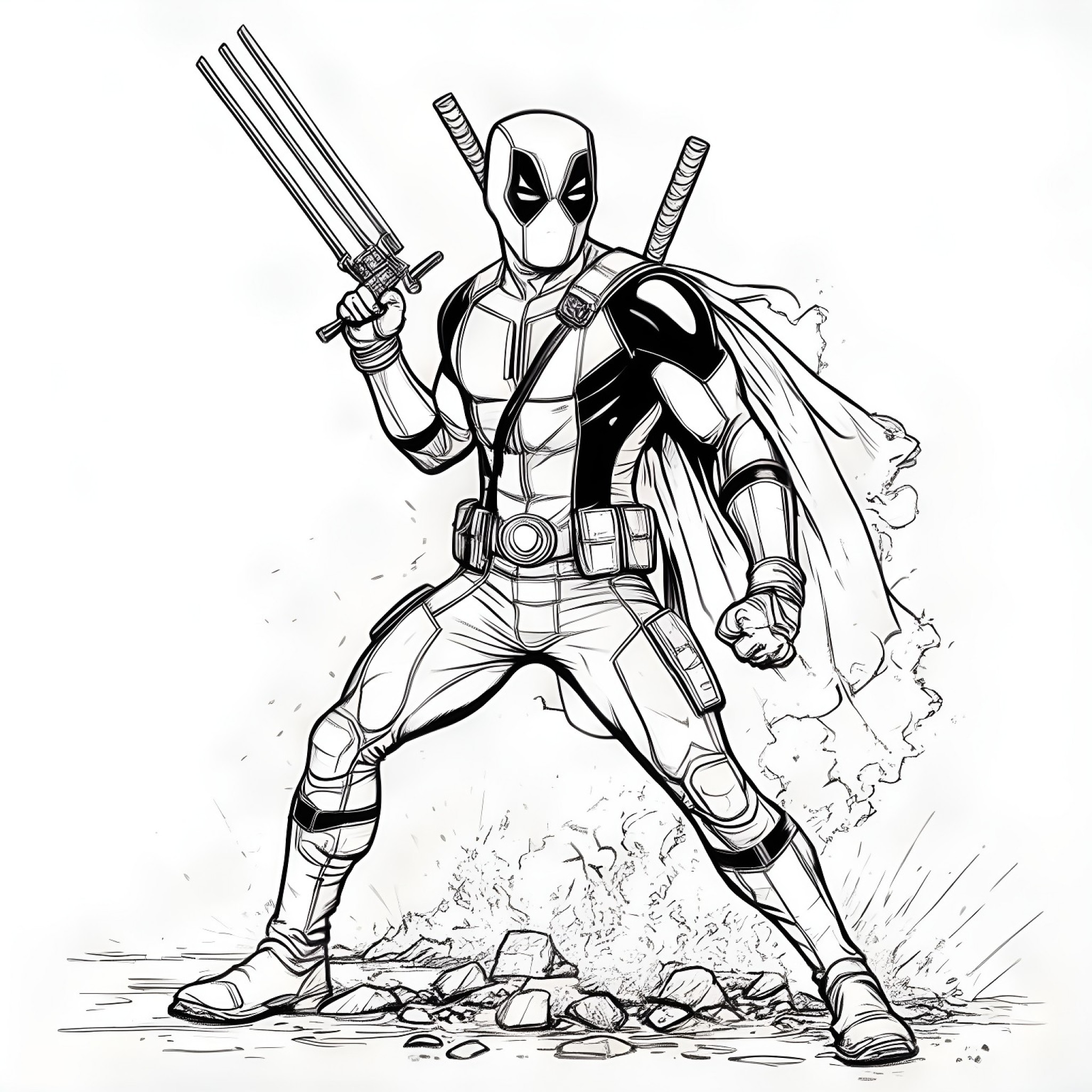 Best Deadpool Coloring Pages (Free Printable PDF)