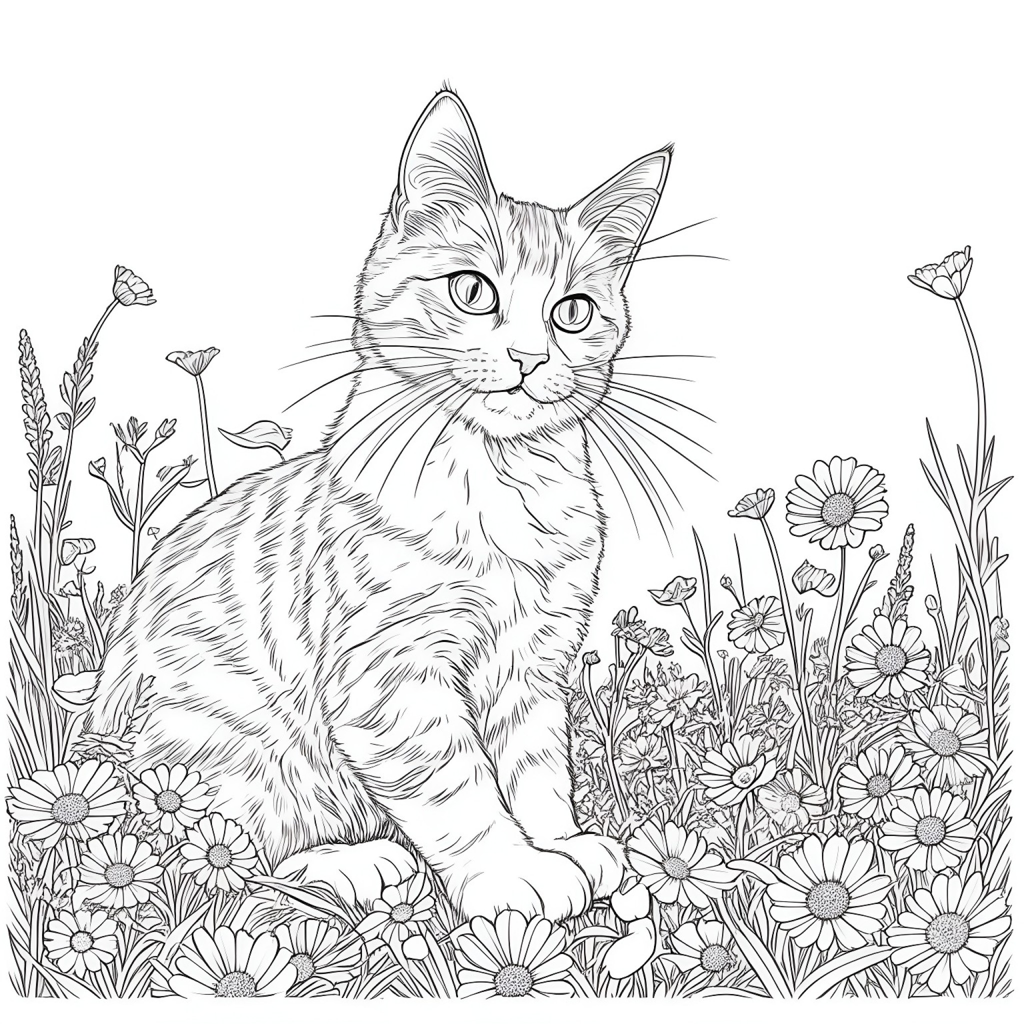 Best Cat Coloring Pages (Free Printable PDF)
