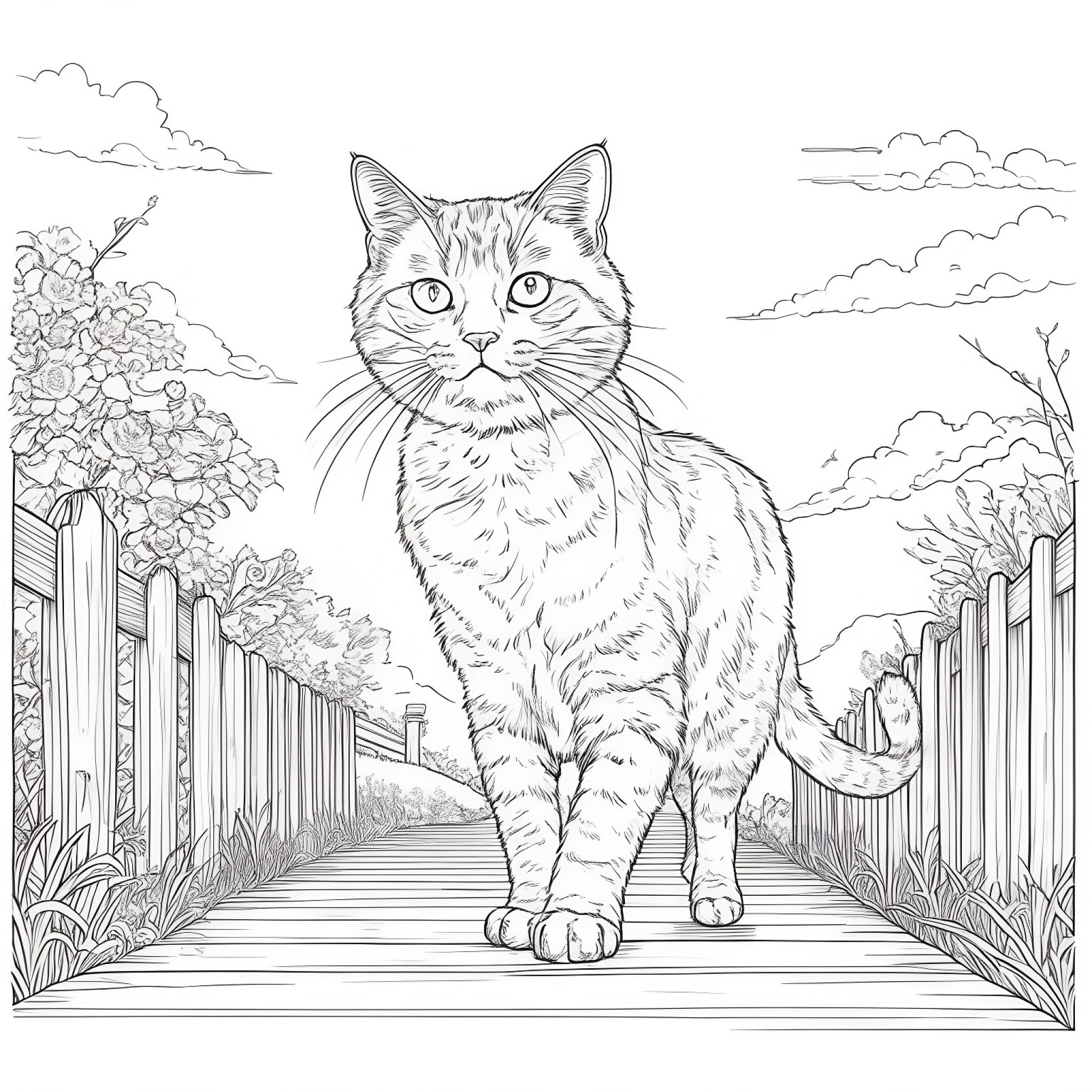 Best Cat Coloring Pages (Free Printable PDF)