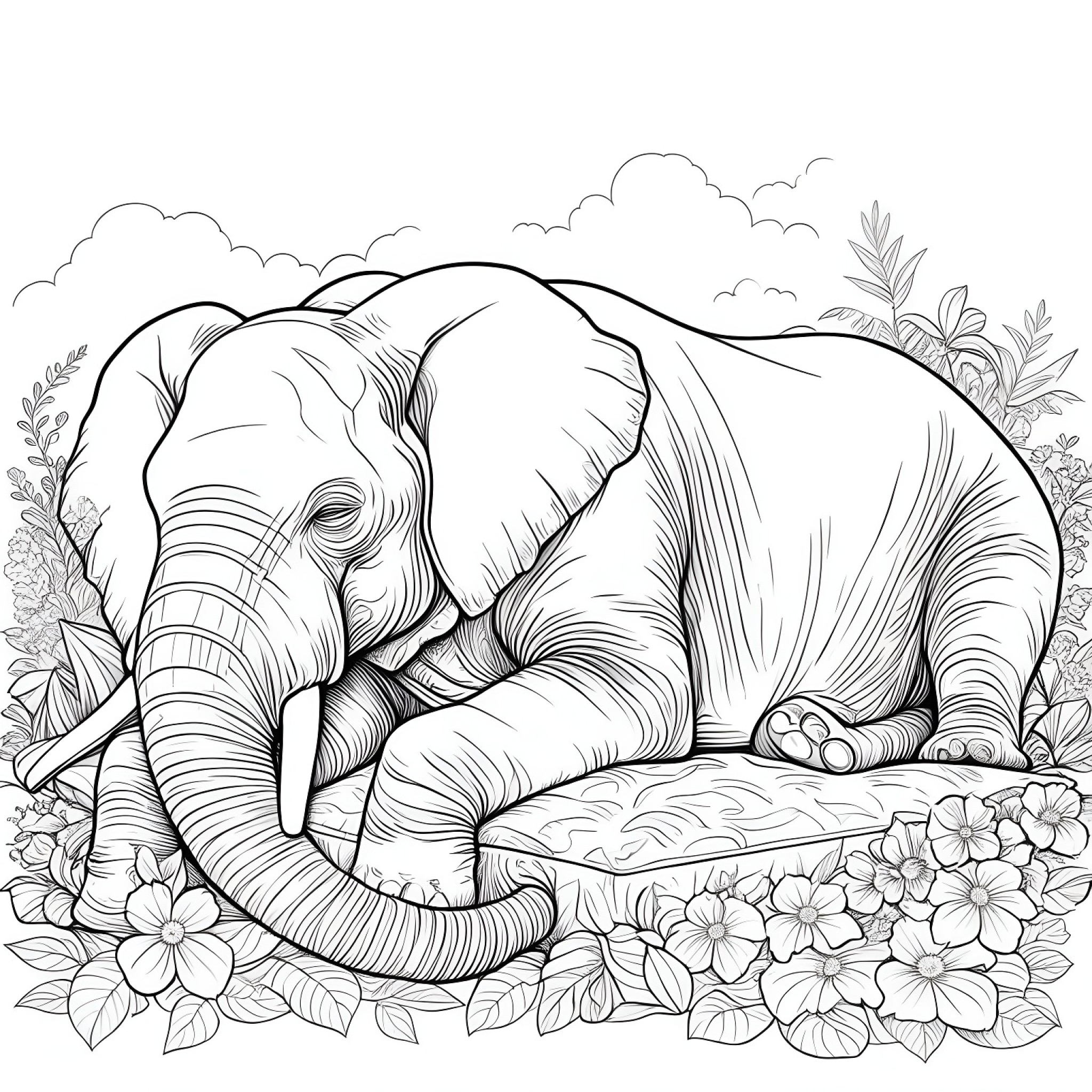 Best Elephant Coloring Pages (Free Printable PDF)