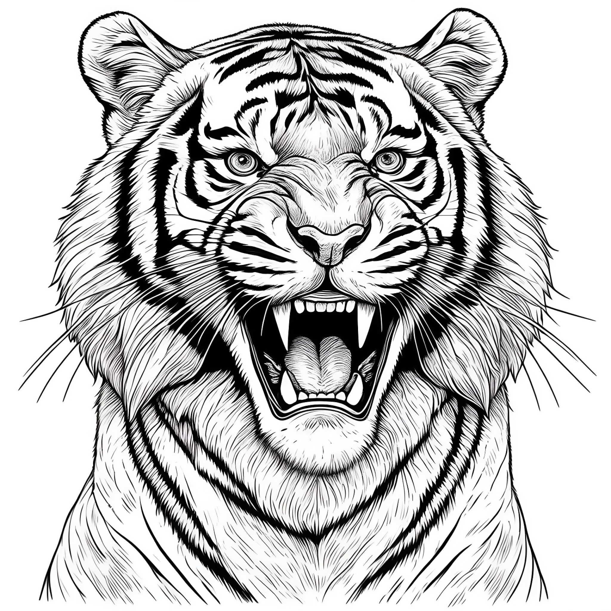 Best Tiger Coloring Pages (Free Printable PDF)