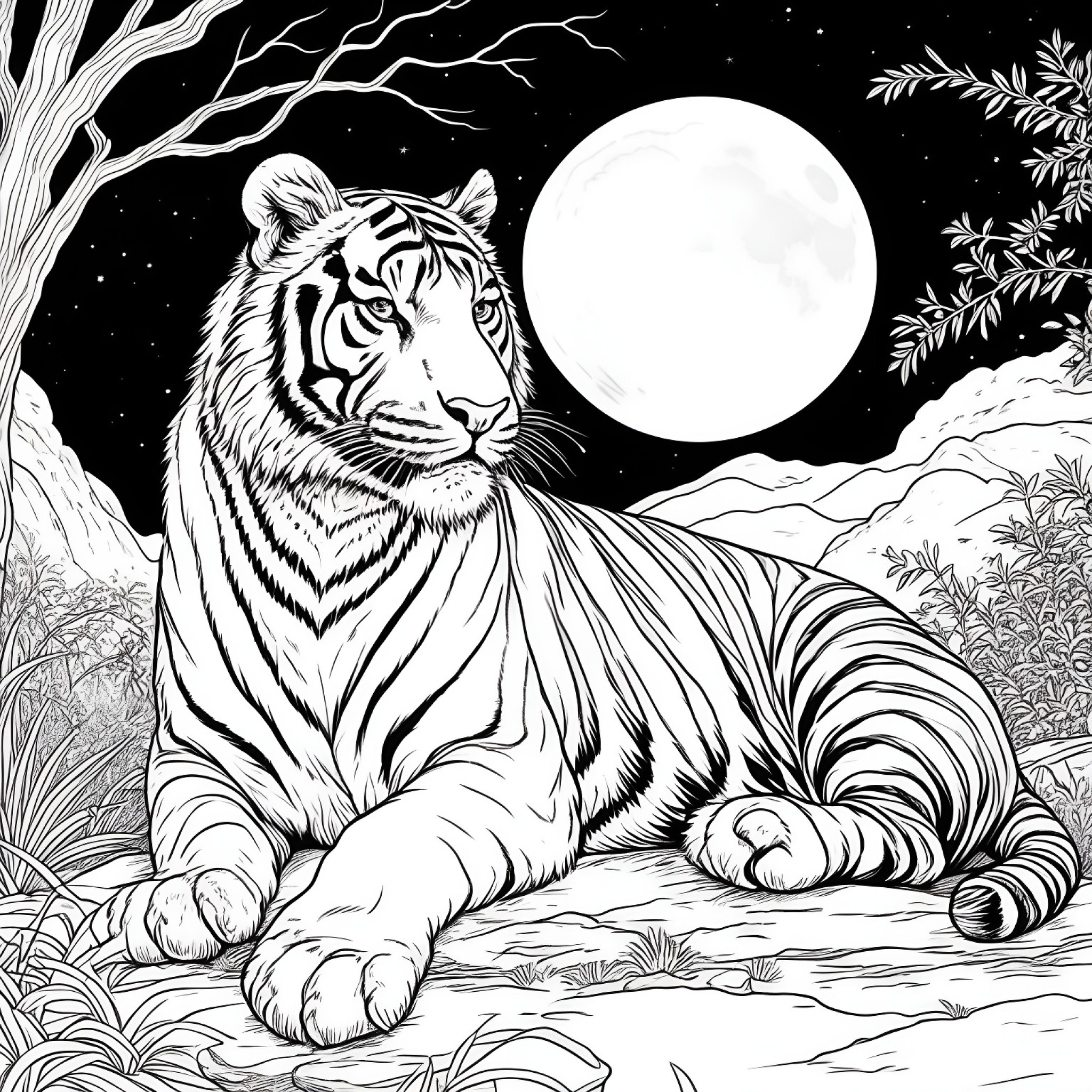 Best Tiger Coloring Pages (Free Printable PDF)